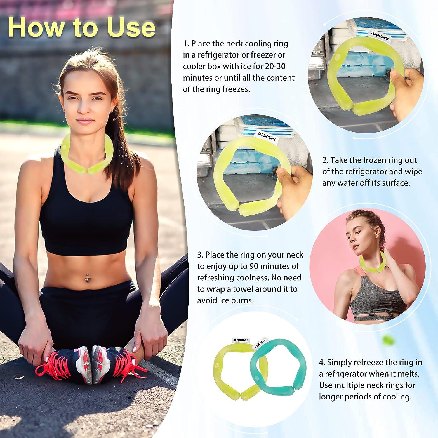 Reusable Neck Cooling Tube - Ergonomic Design for Summer Heat Relief ...