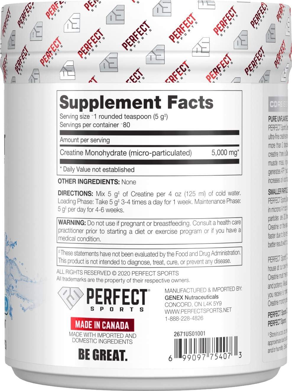 Perfect Sports Creatine Vegan-Source 400g Unflavored | Vegan-friendly ...