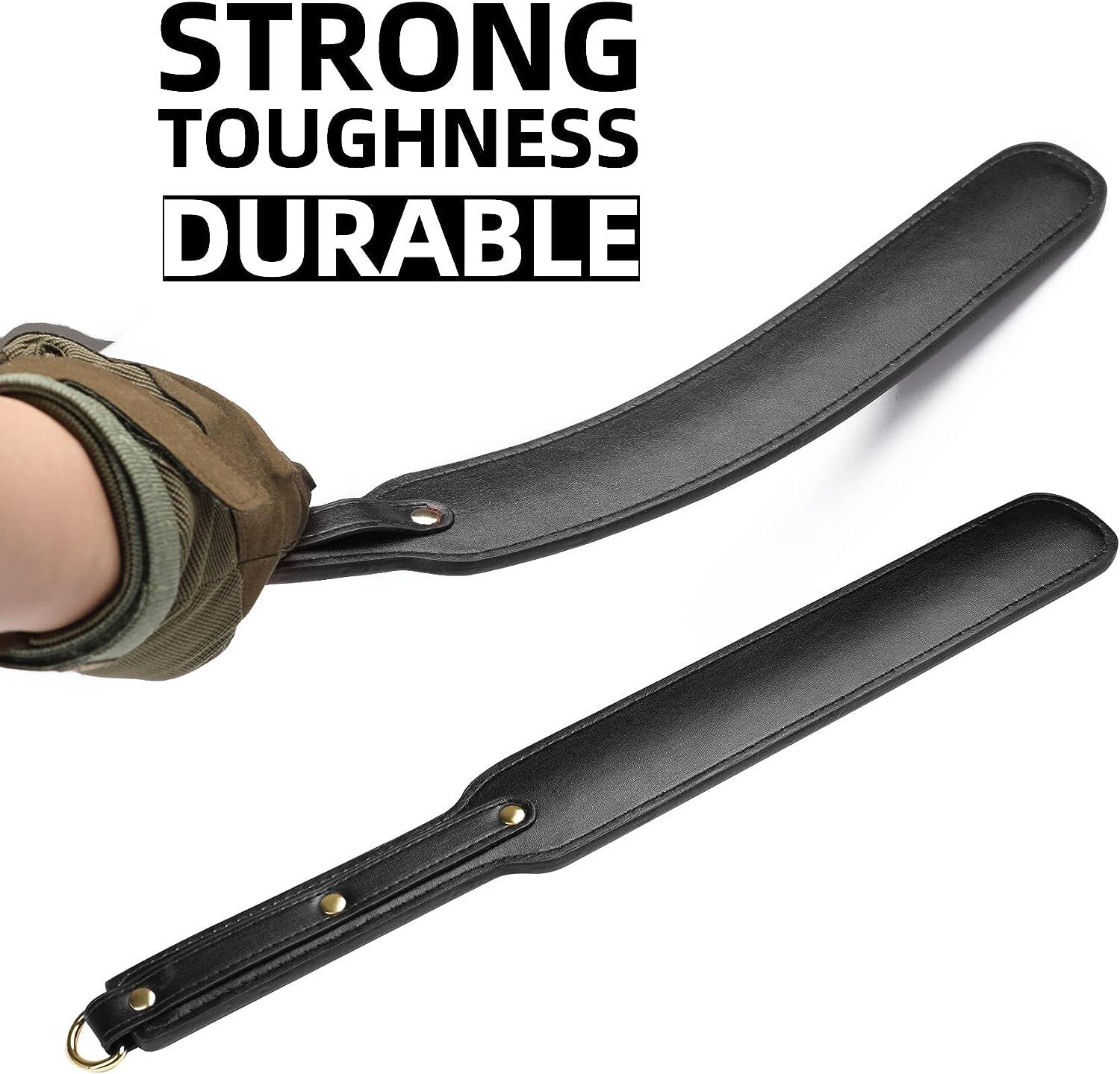 BARPOT 18'' Riding Crop for Horses - Durable Leather Paddle for ...