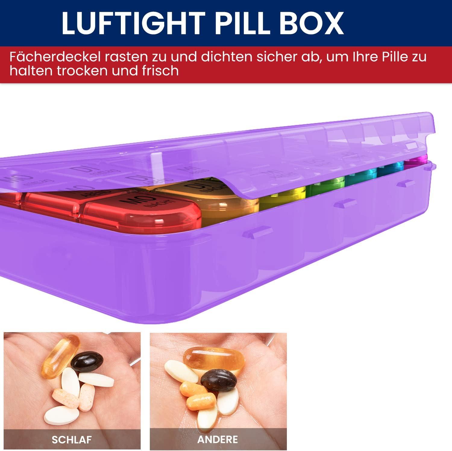 Doruimi 7-Day Pill Box for Kids & Seniors - Large Compartment ...