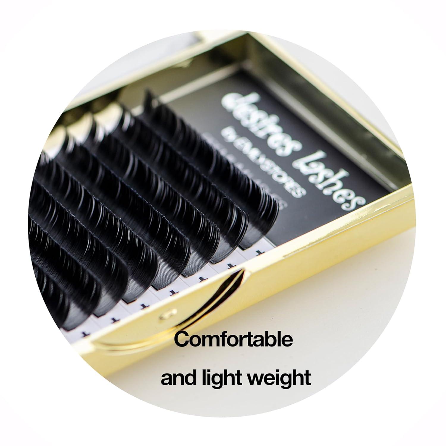 DESIRES LASHES by EMILYSTORES - 0.15mm C Curl Ellipse Flat Lashes ...