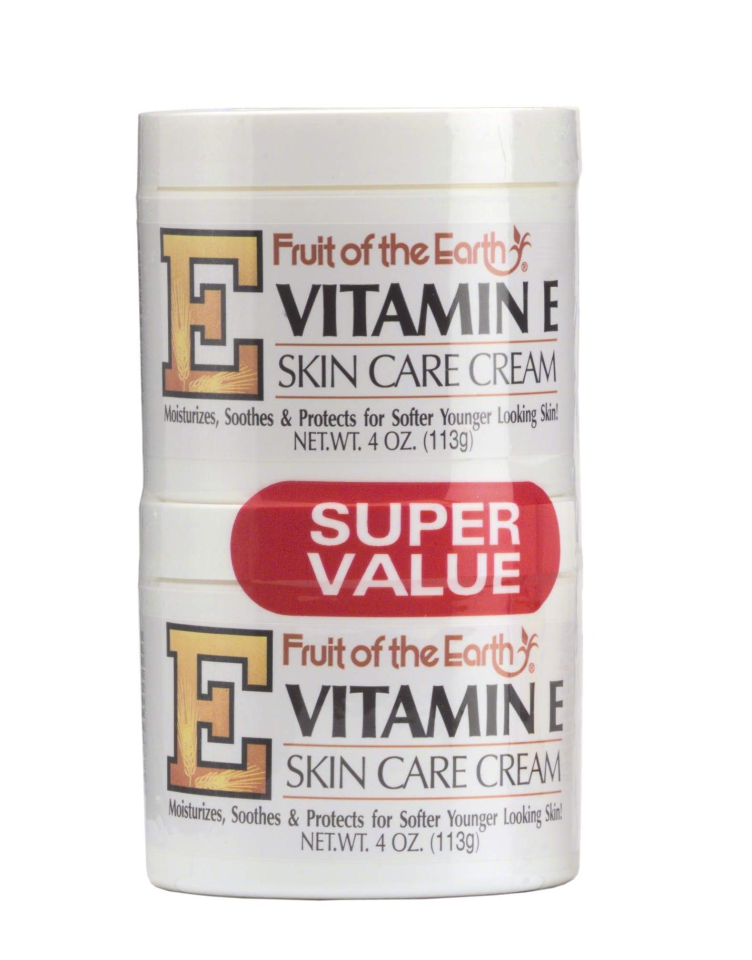 Fruit of the Earth Vitamin-E Cream 4oz Jar - 2 Pack | Moisturizing ...