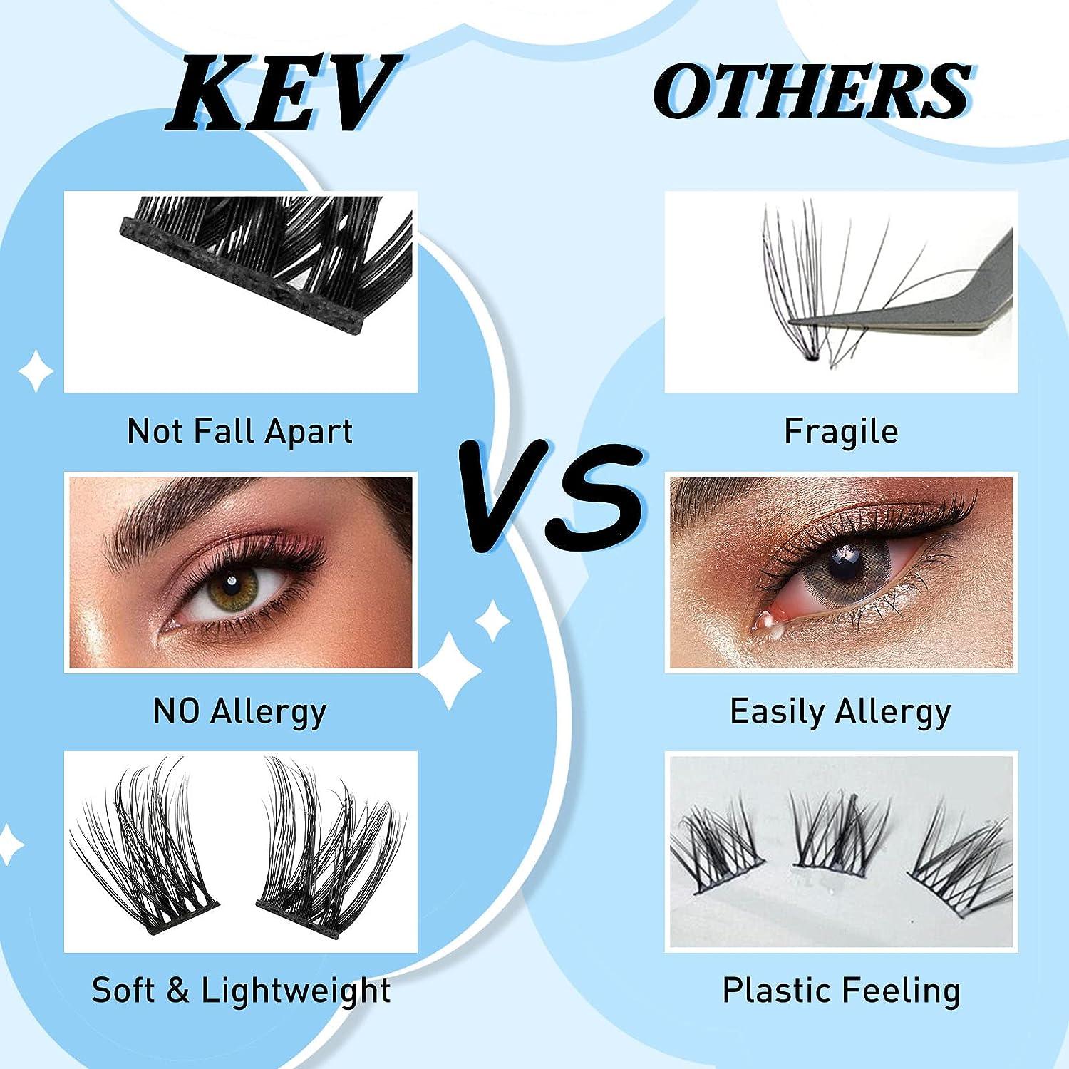 KevKev Lash Clusters: 192 Pcs Individual Mixed Styles DIY Lash ...