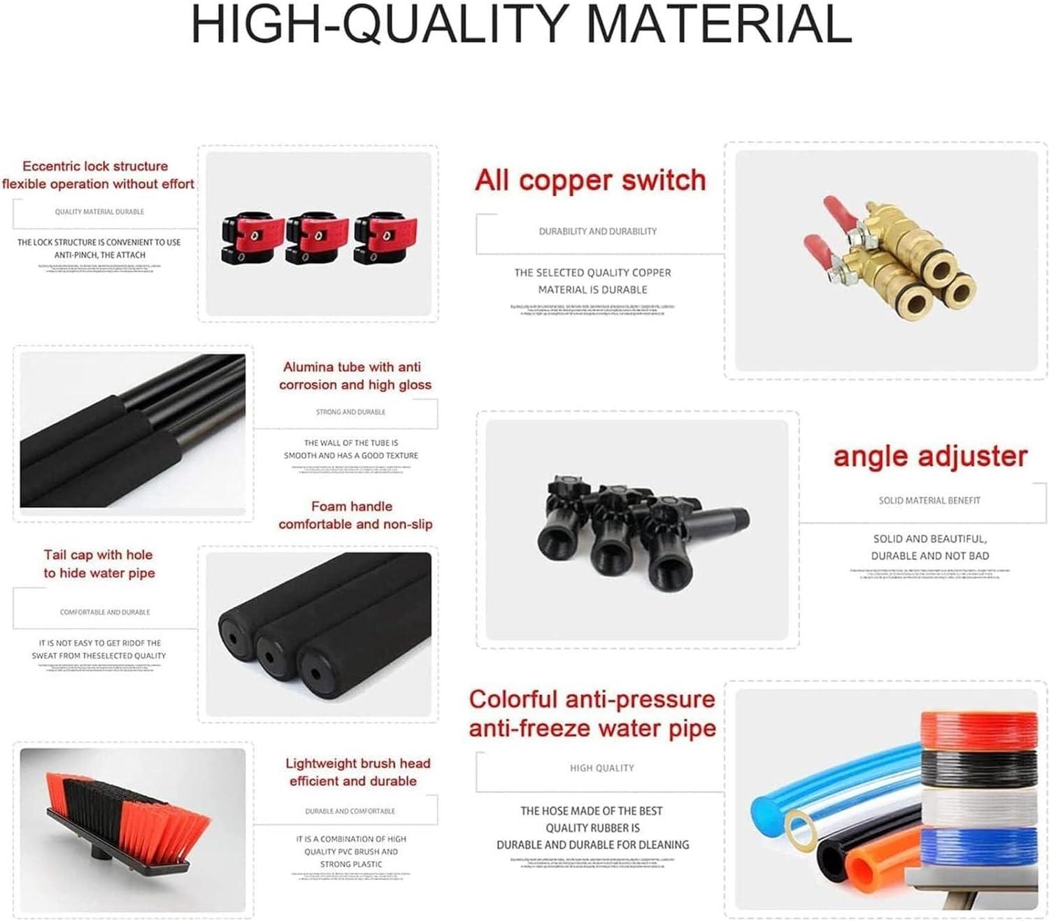 Window Cleaning Pole Extendable Cleaner Conservatory Roof Water Fed ...