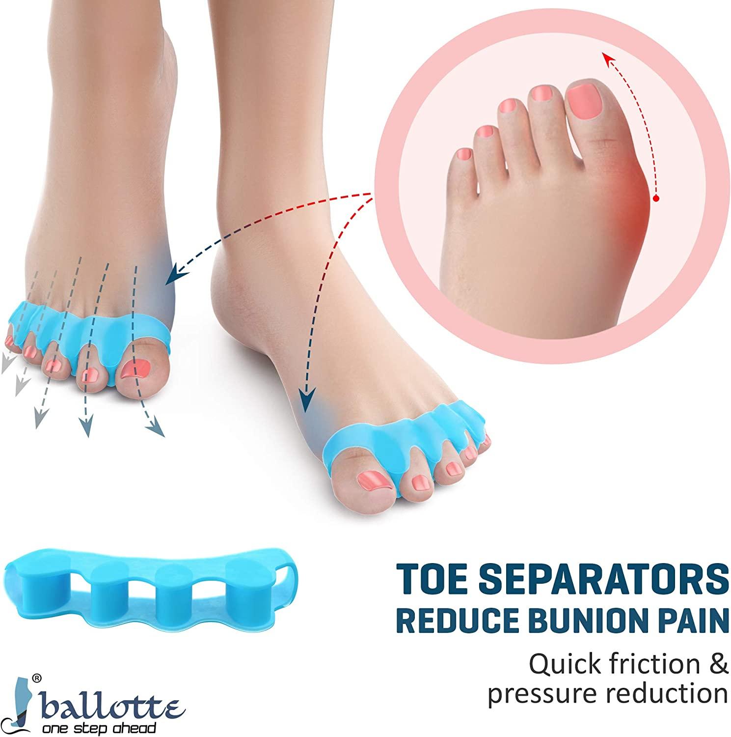Universal Size 3 Pairs Toe Separators - Toe Spacers for Overlapping ...