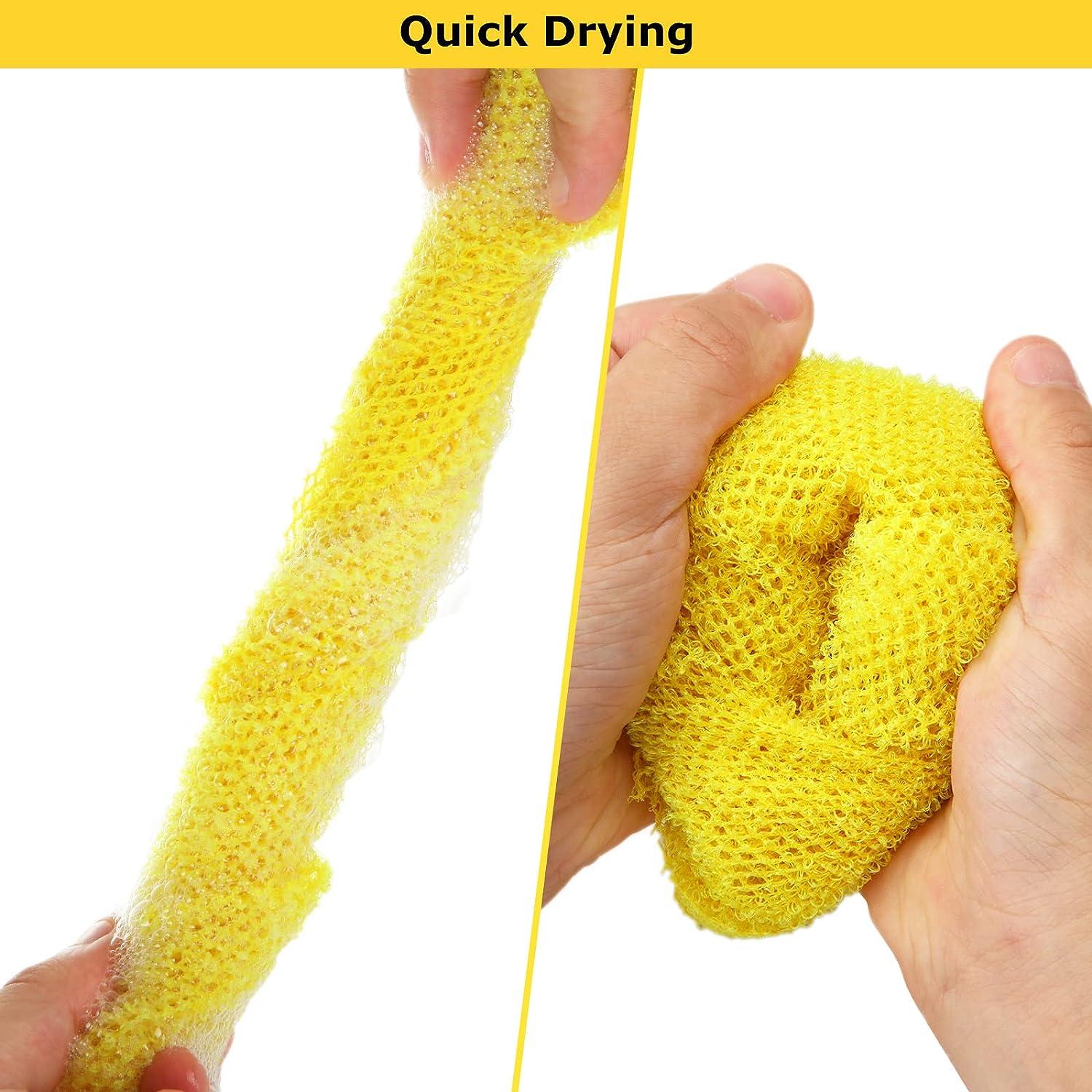 African Exfoliating Net Sponge Set - 8 Pieces | Extra Long Washcloth ...