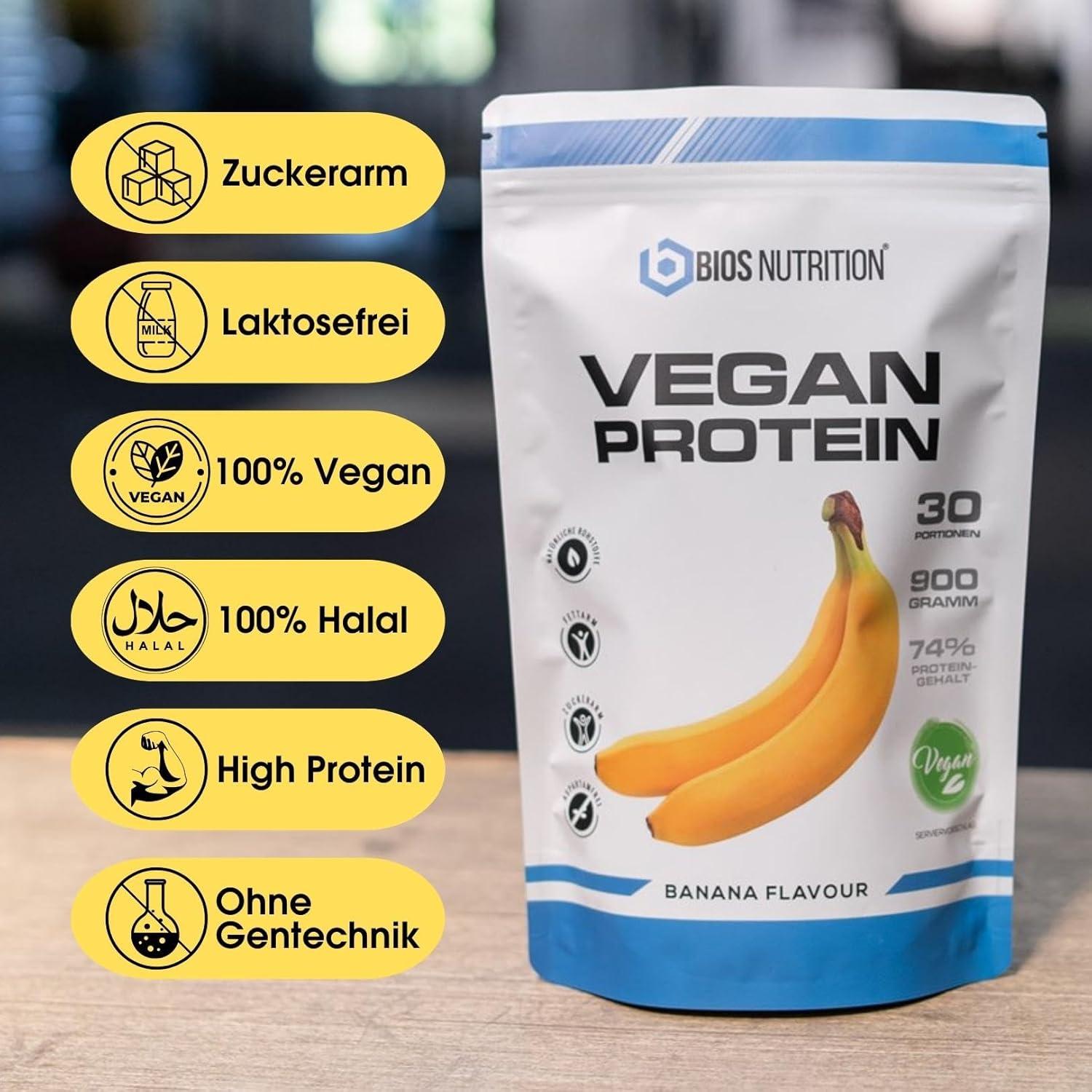 Vegan Protein Banana 900g - Delicious Plant-Based Protein Powder ...
