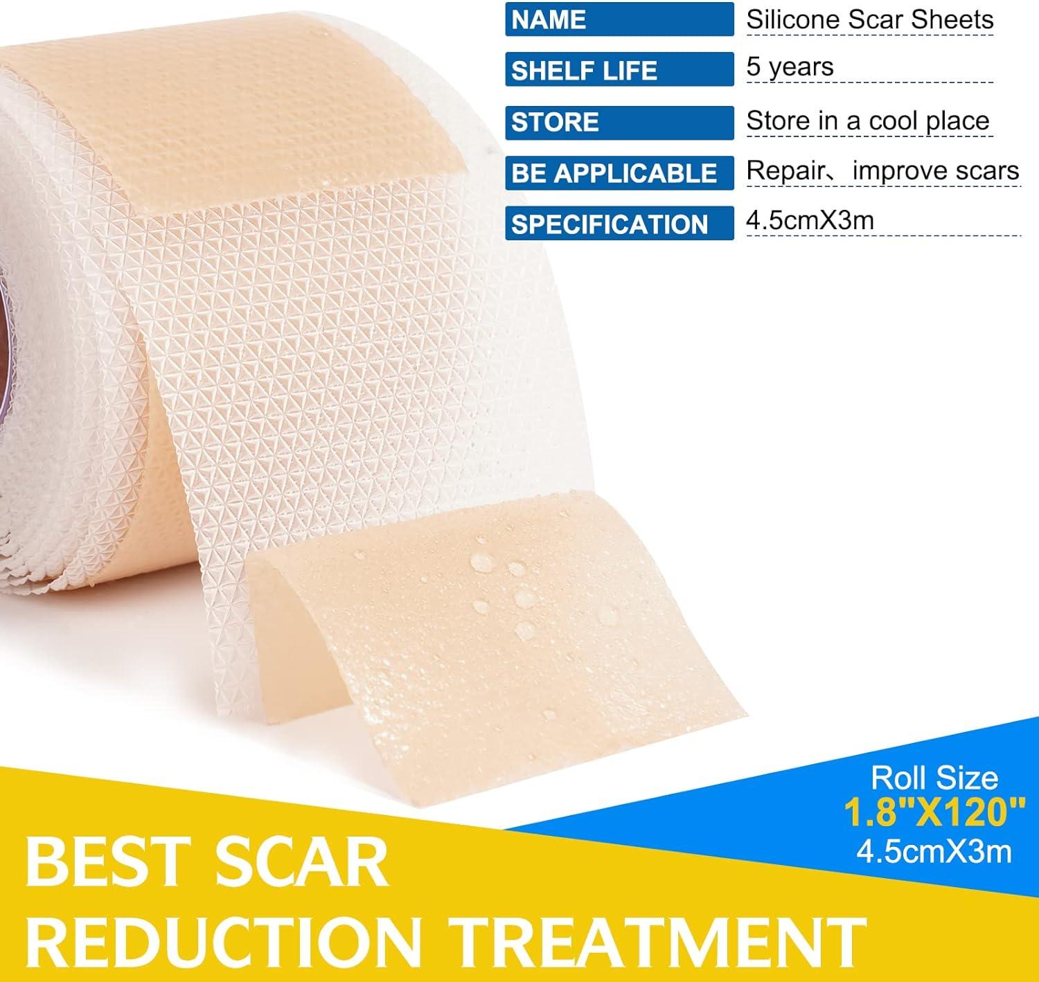 Medical Grade Silicone Scar Sheets (1.8 x 120 - 3M) - Painless Scar ...