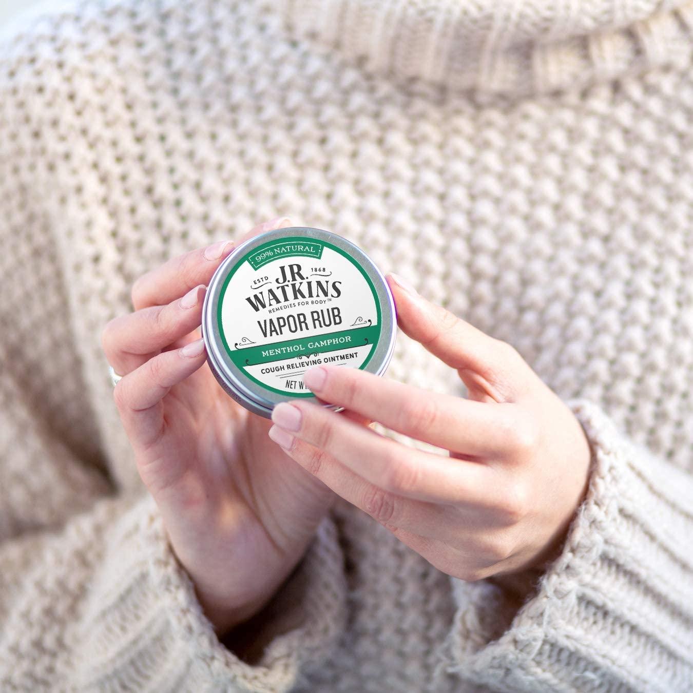 J.R. Watkins Natural Menthol Camphor Chest Rub - 2.1oz - USA Made ...