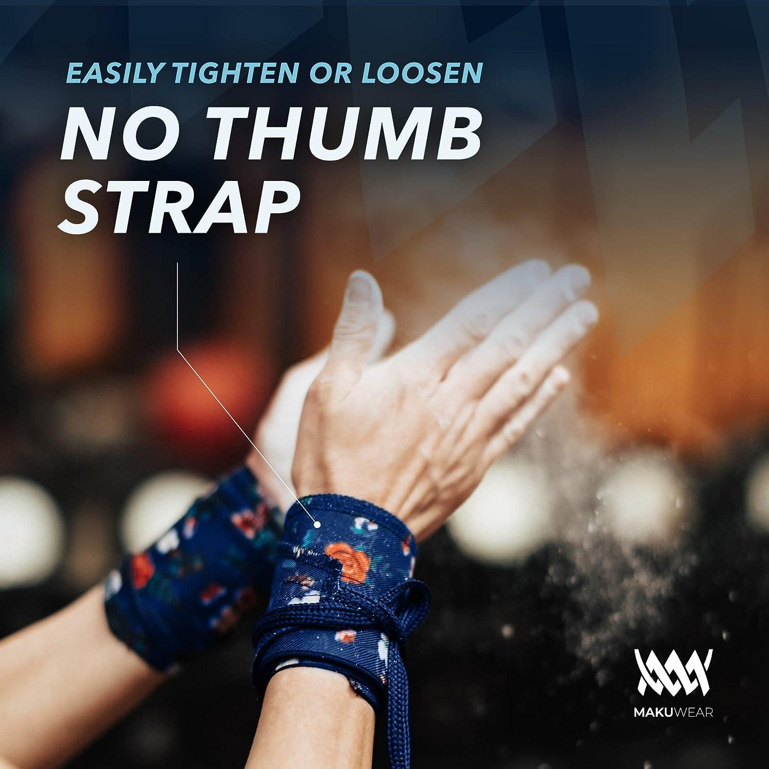 MakuWear Thumbless Wrist Wraps - Floral Workout Wrist Support for Women ...