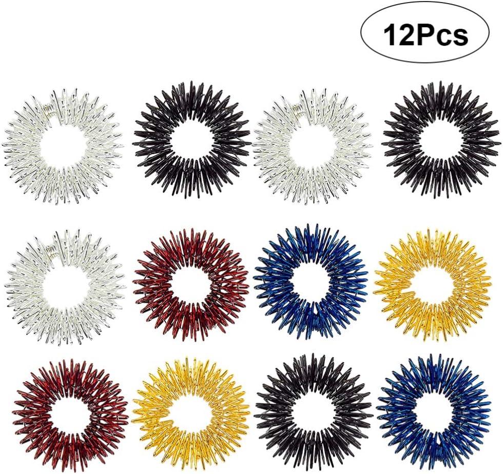 Magiclulu 12-Pack Ring Fidget Toys - Chinese Medicine Acupressure ...