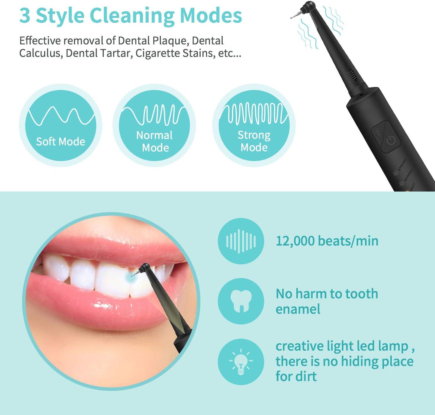 Teeth Cleaner kit Teeth Cleaner with 3 Working Modes Portable Tooth ...