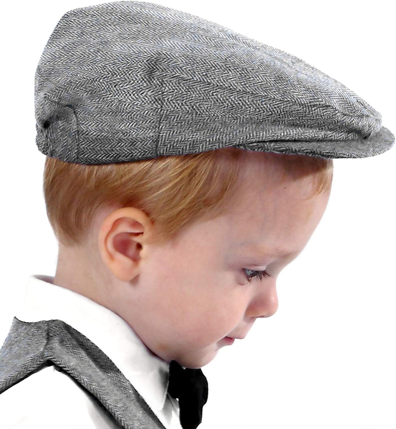 Mint Green Baby Boys Flat Cap - Herringbone Tweed Newsboy Hat 6-8 Years ...