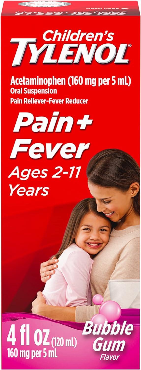Tylenol Children's Oral Suspension Bubblegum 4 fl. oz - Fast Relief for ...