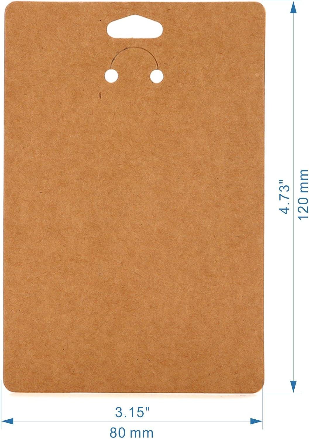 TRYTRYSEE 100pc Brown Keychain Display Card Holder for Jewelry - 3.2x4 ...