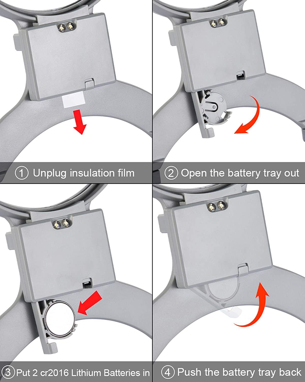 EasyLifeCare Hands Free Chest Rest LED Magnifier | Neck Wear Visual Aid ...