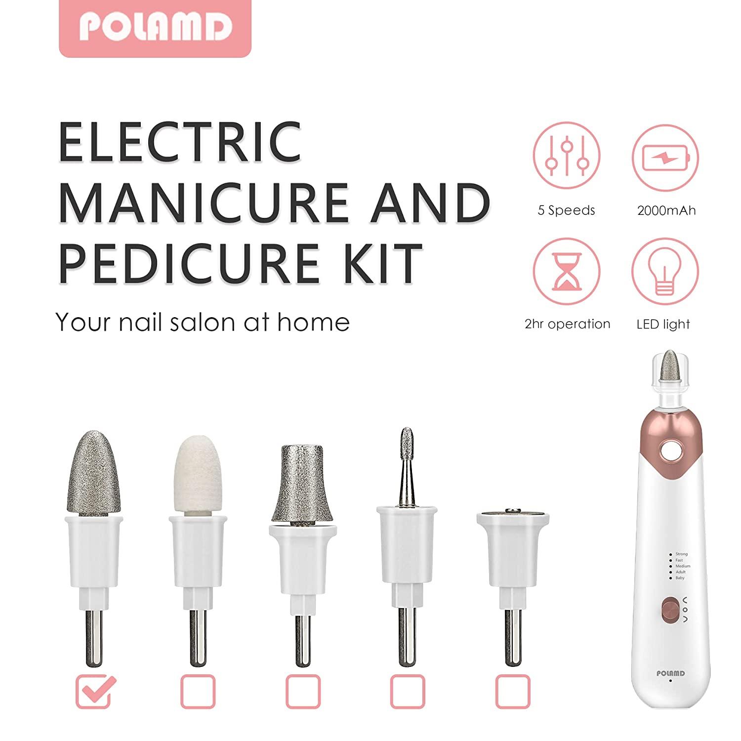 Sapphire Cone Nail Drill Bit for POLAMD Manicure Pedicure Set - Ideal ...