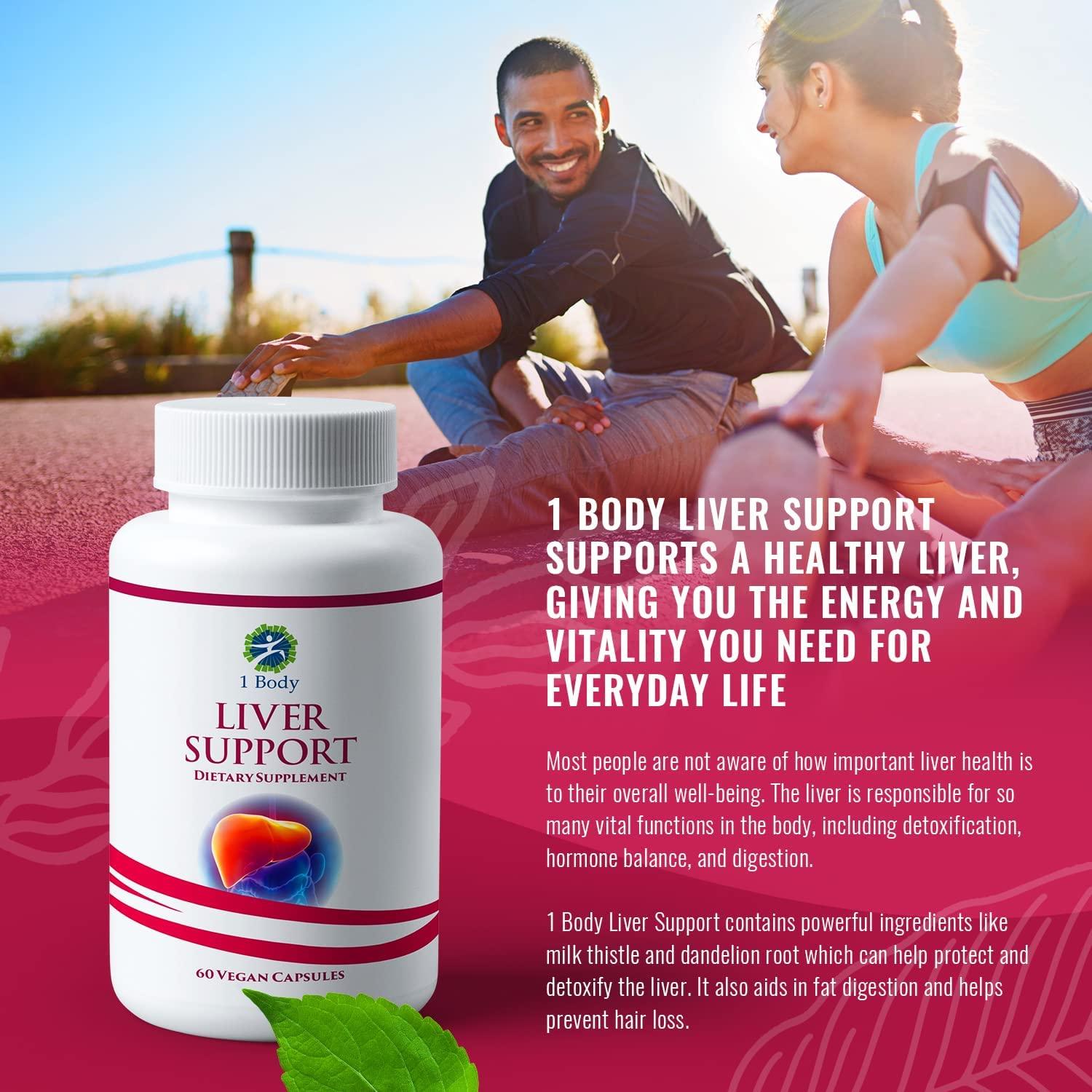 Liver Cleanse Support Supplement with Milk Thistle, Turmeric, Dandelion ...