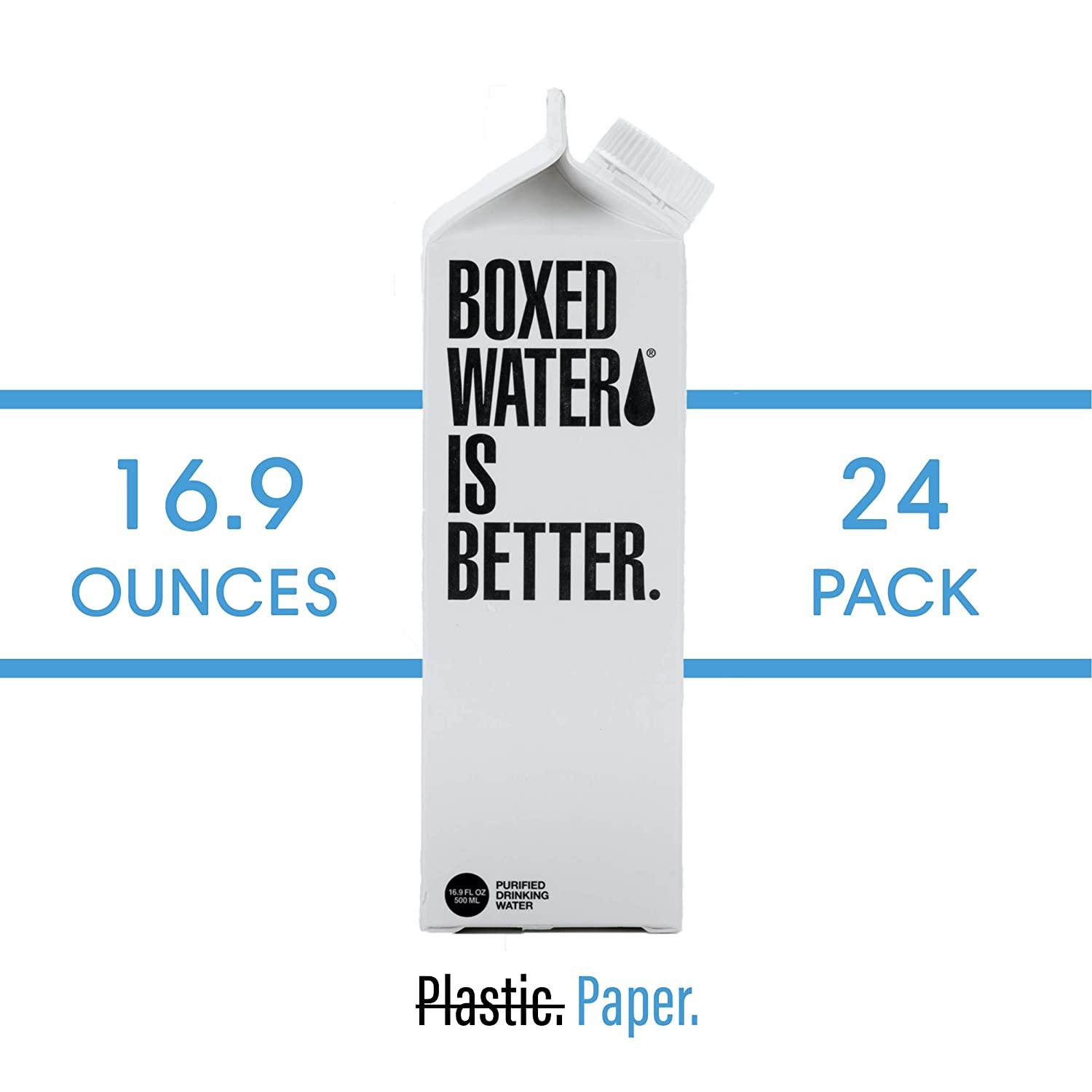 Boxed Water 16.9 oz. (24 Pack) - 100% Recyclable, BPA-Free Purified ...