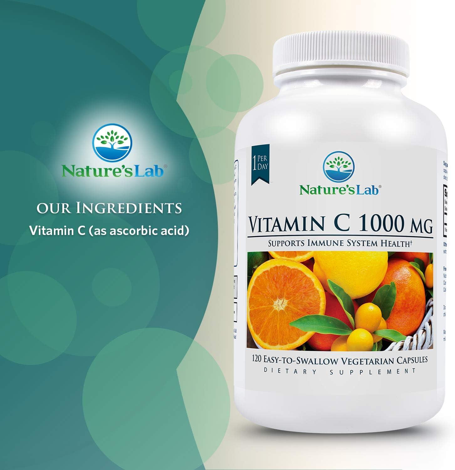 Nature's Lab Vitamin C 1000mg - Immune System Support 120ct | Buy Now ...