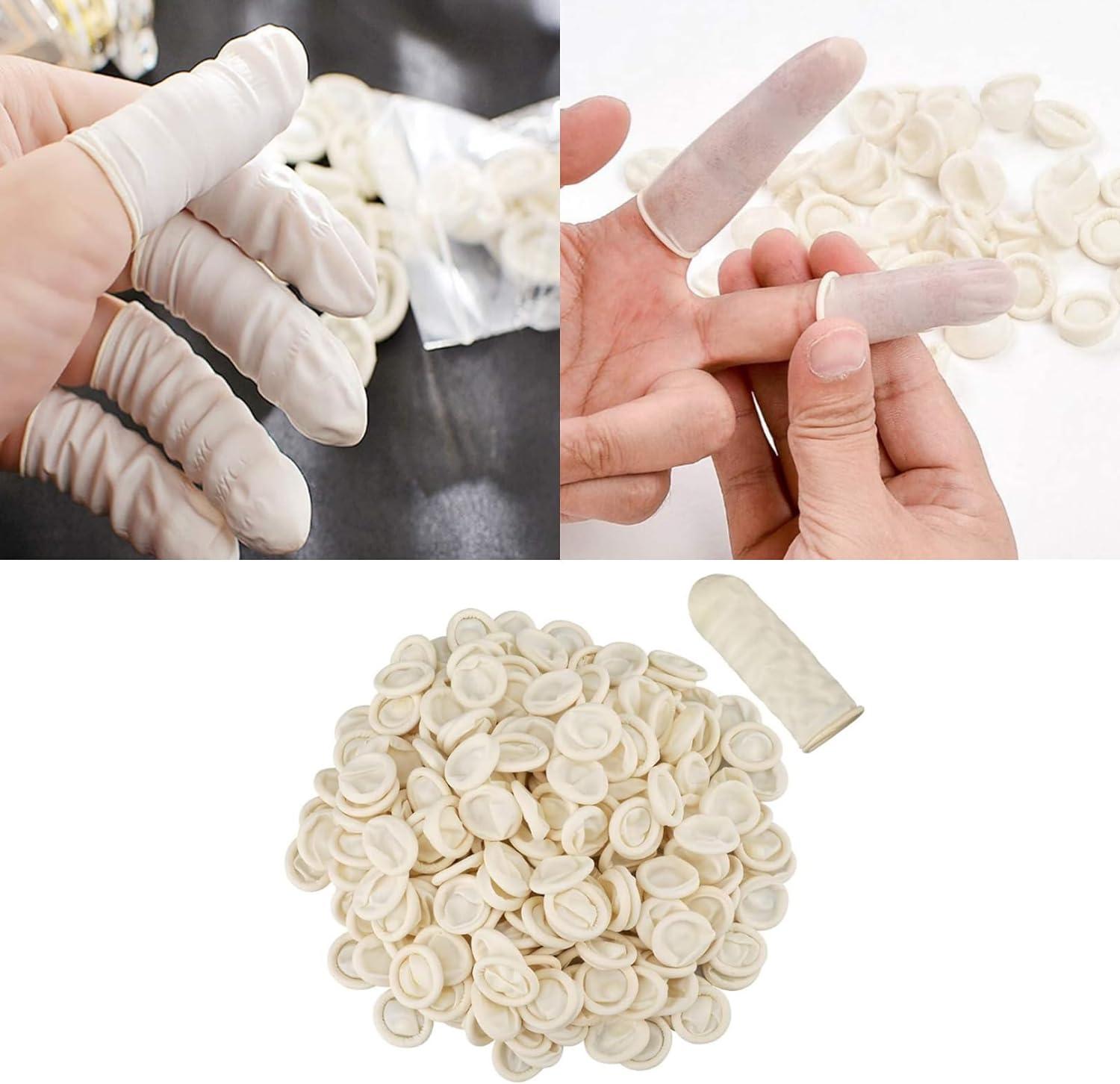 100pcs Latex Finger Cots - Anti-Static Finger Covers for Protection ...