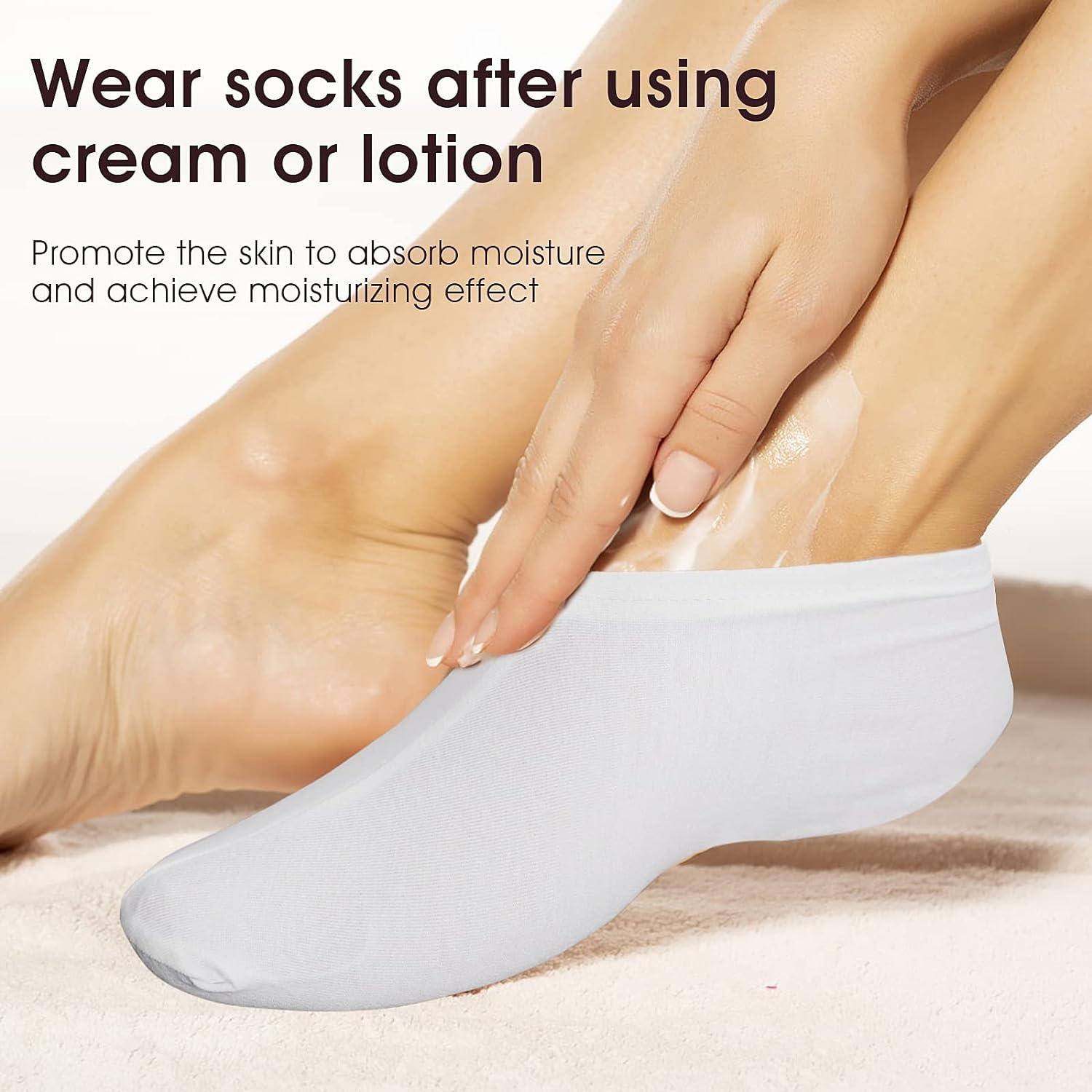 Sibba 3 Pairs Moisturizing Overnight Spa Socks for Dry Cracked Feet ...
