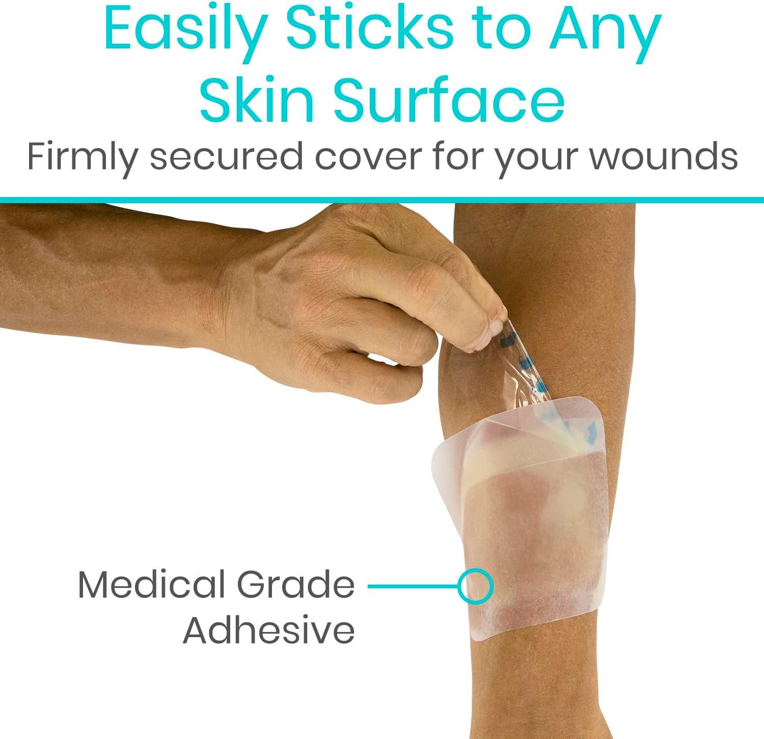 Vive Hydrocolloid Bandages (10 Count) - Waterproof Adhesive Large ...