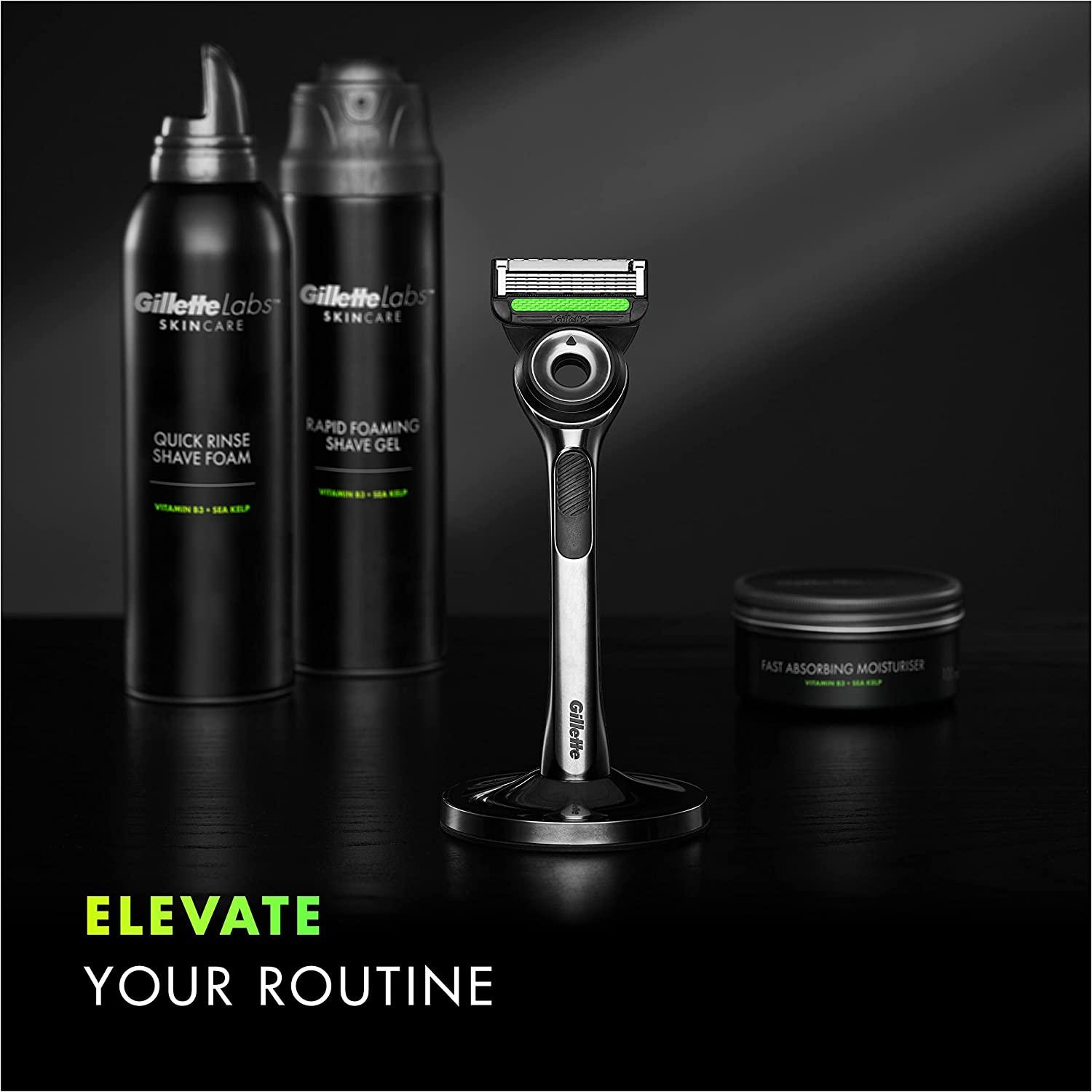 Gillette Labs Men's Razor + Exfoliating Bar, 1 Razor Blade & Magnetic ...