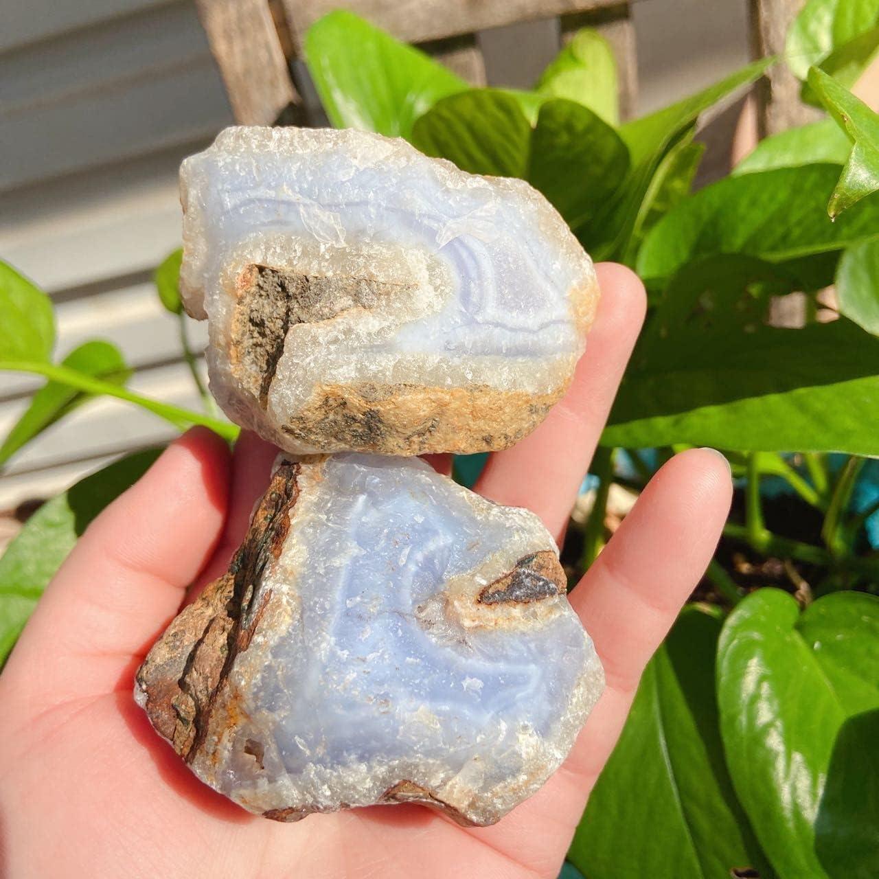 raw blue agate stone