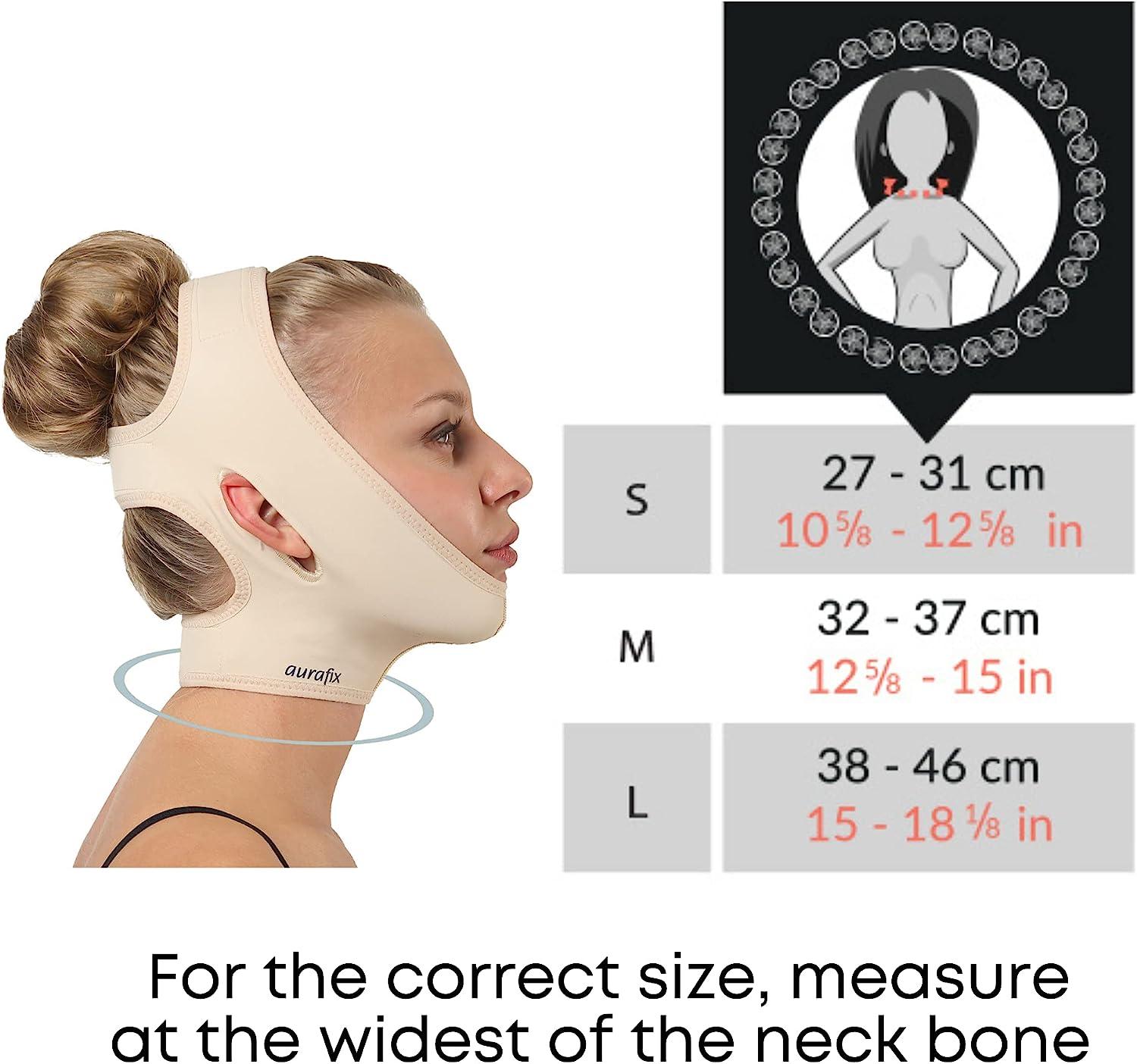 Women's Post Surgical Chin Strap Bandage - Neck & Chin Compression Wrap ...