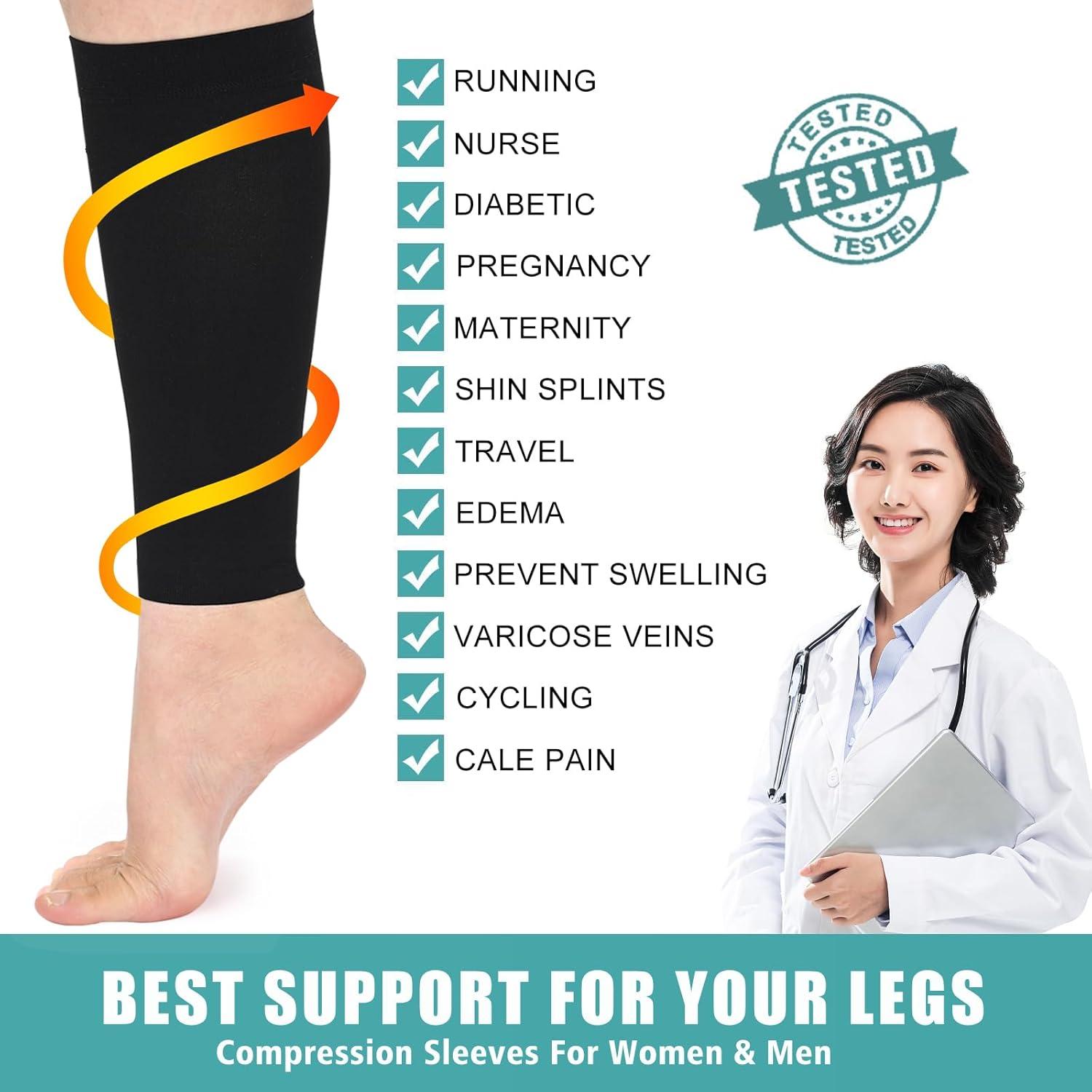 Evolyline Medical Compression Stockings 20-30 mmHg for Men & Women ...