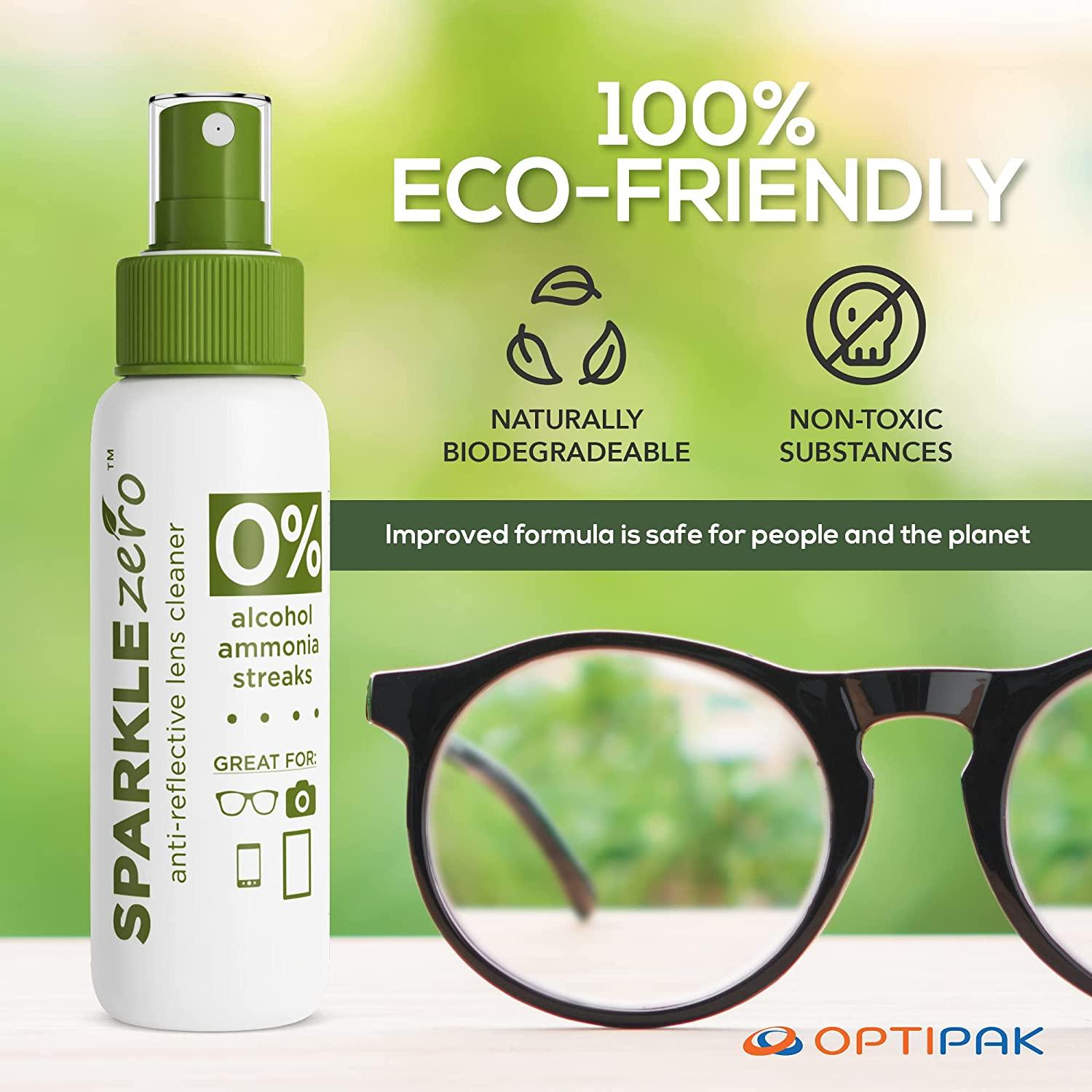 OPTIPAK Lens Cleaner Spray Kit - Eco Friendly Biodegradable Solution ...