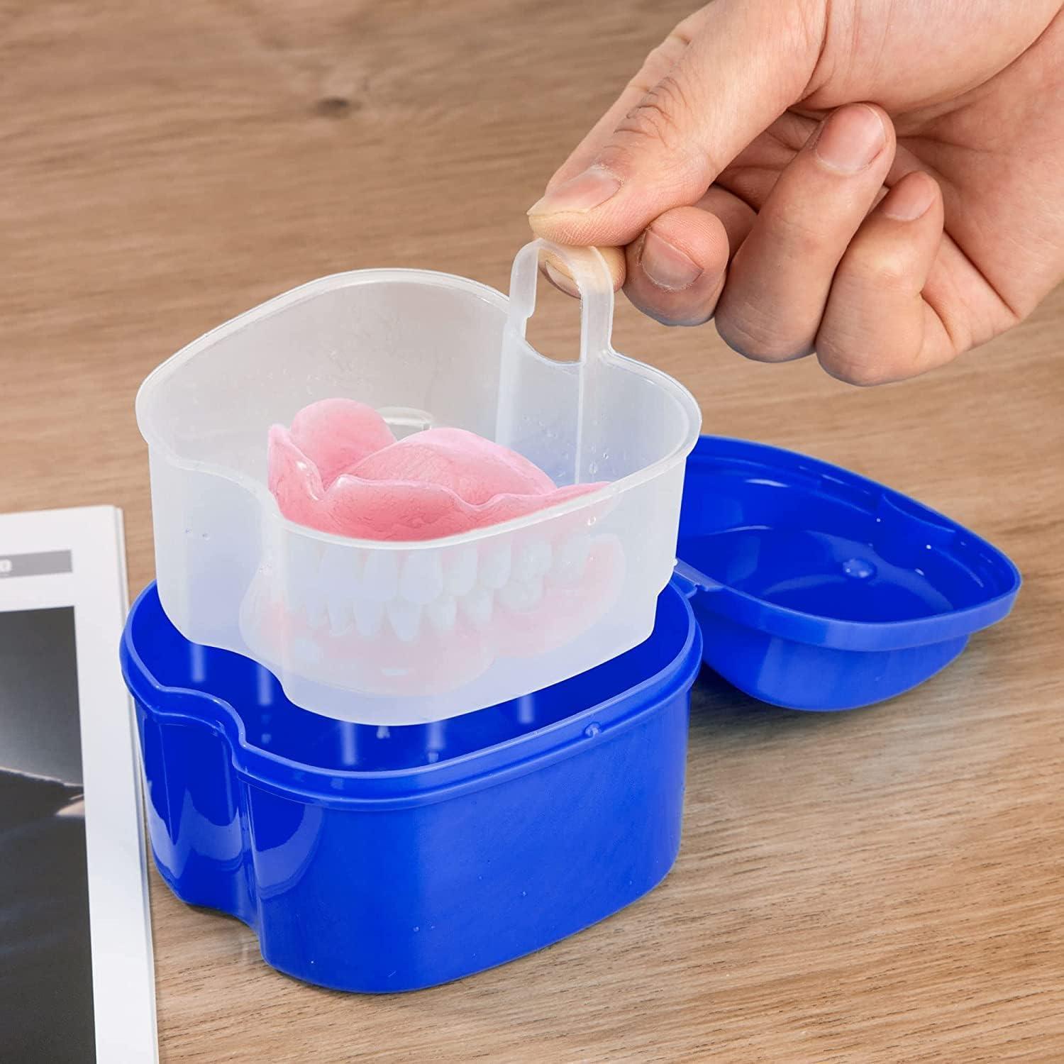 Denture Cleaning Kit Box - Orthodontic Teeth Retention Container ...