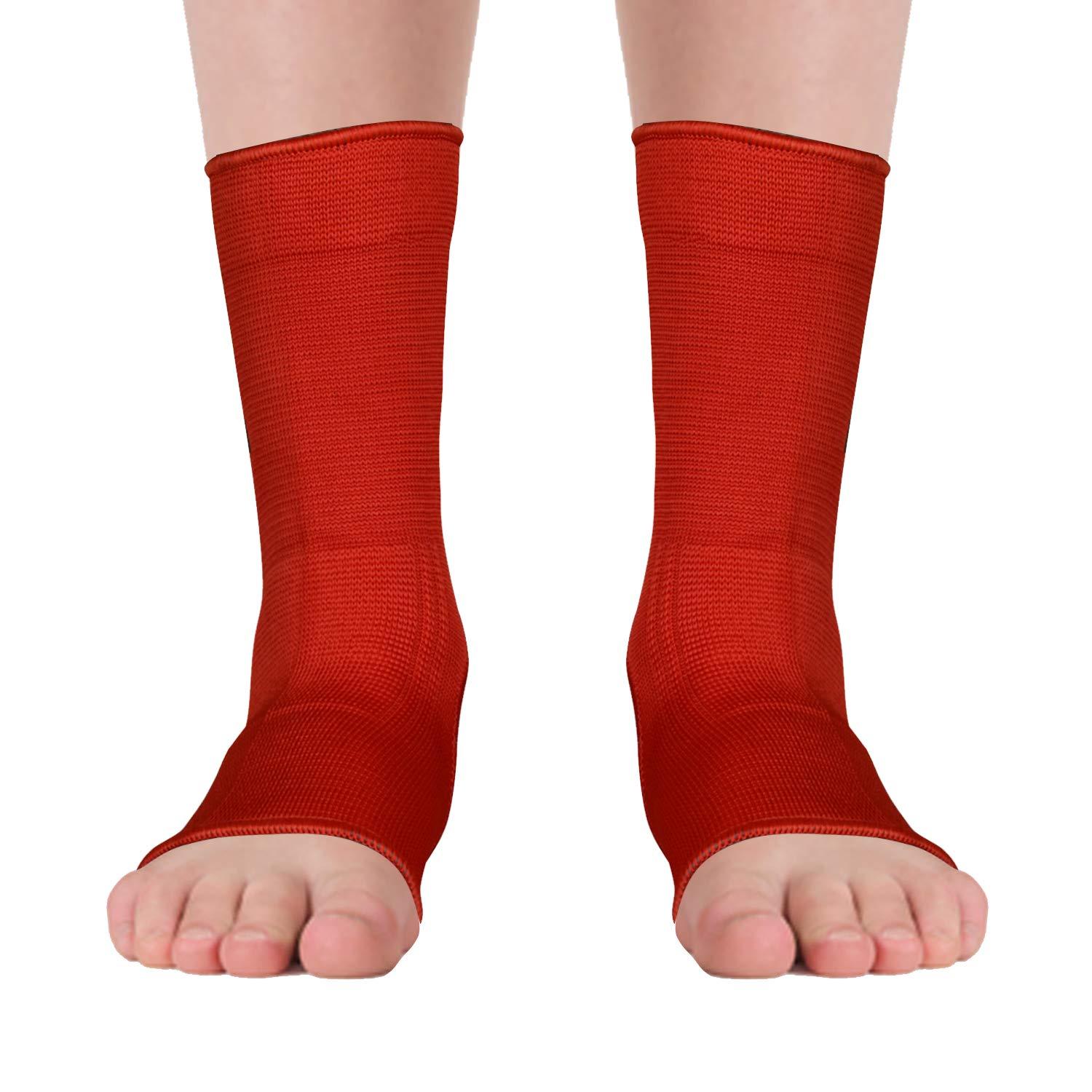 AQF MMA Ankle Support Brace Guard Kick Boxing Sprains Achilles Tendon ...