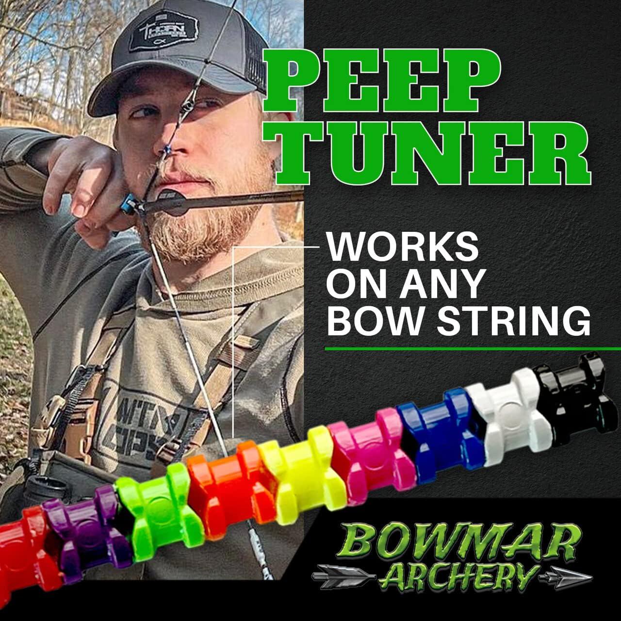 Bowmar Archery Peep Tuner - Easy Install Orange | Fix Peep Rotation on Any Bow String | Buy Now ...