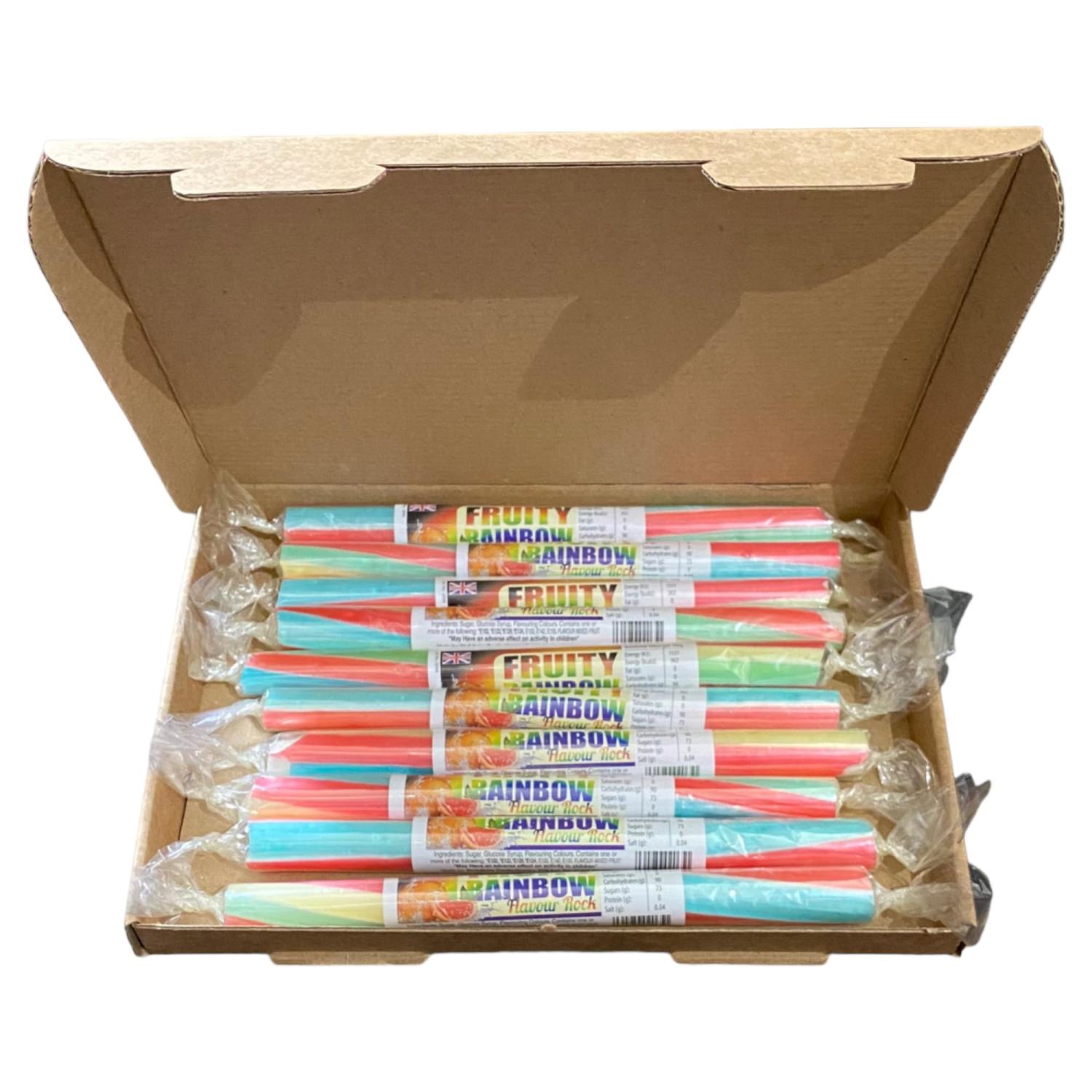 10 X Gift Box Rock Sticks Handmade Traditional Rainbow Classic Sweets ...