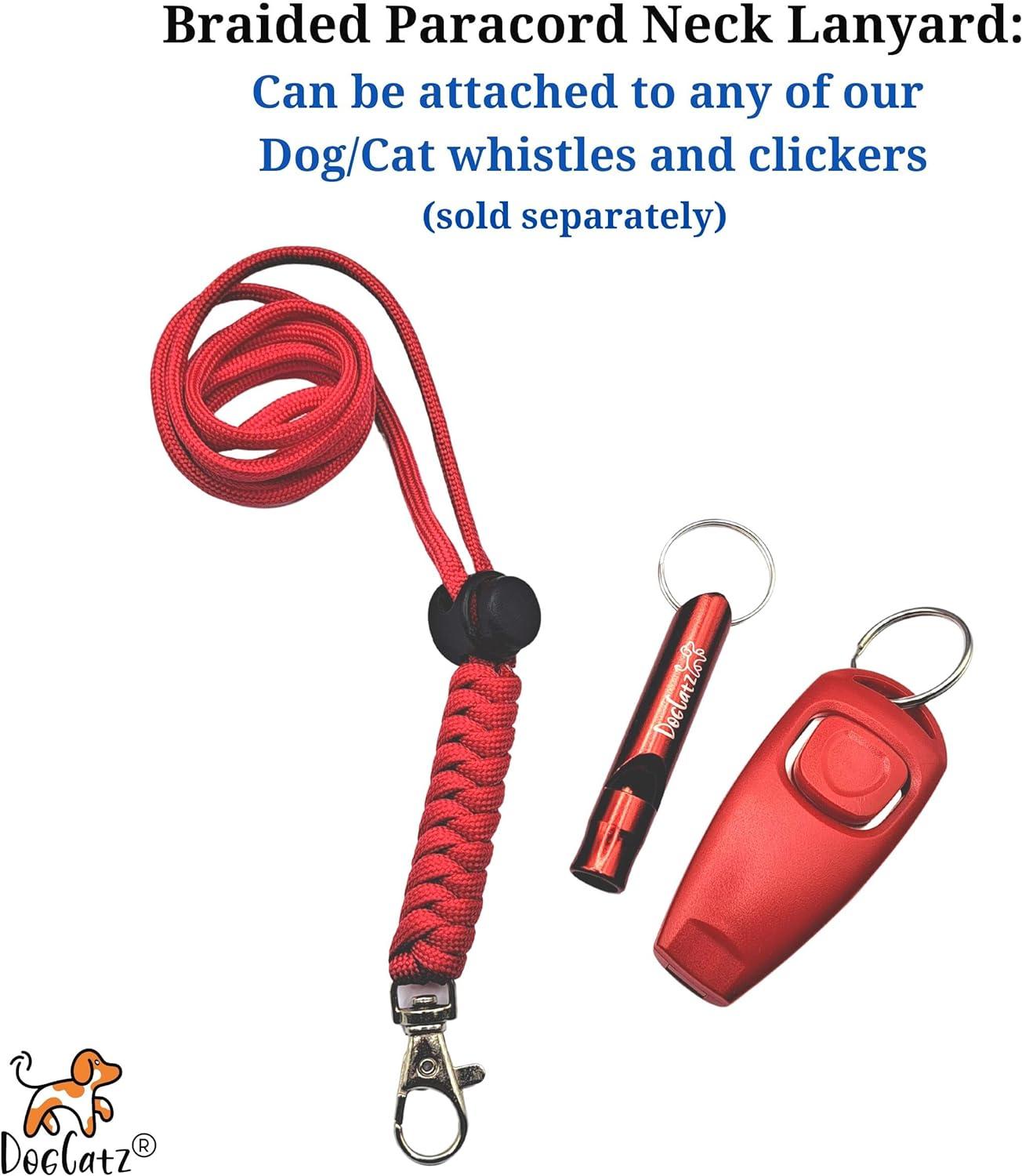 Tough Paracord Neck Lanyard for Dog Whistles & Clickers ID Keys Braided ...