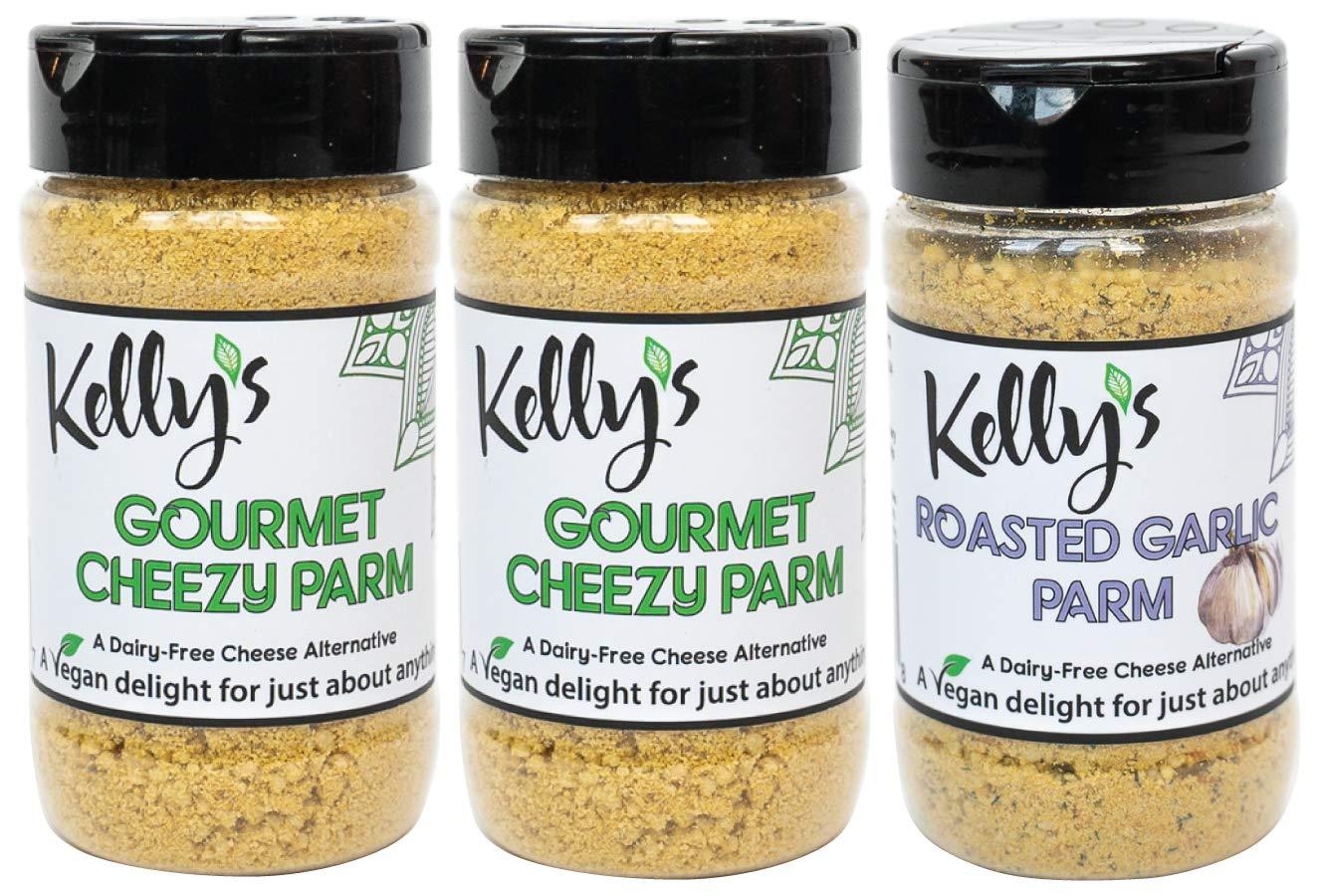 Kellys Gourmet Cheezy Parmesan 3-Pack - Dairy-Free, Soy-Free, Gluten ...