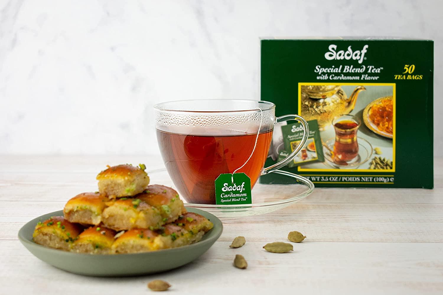 Sadaf Cardamom Tea Bags | Special Blend Ceylon Black Tea from Sri Lanka ...