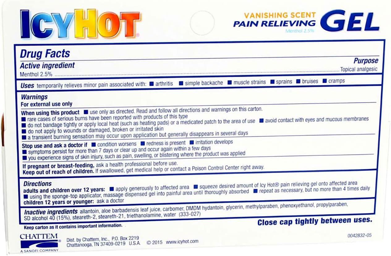Icy Hot Vanishing Pain Relief Gel 2.5oz - Fast-Acting Pain Relief | Buy ...