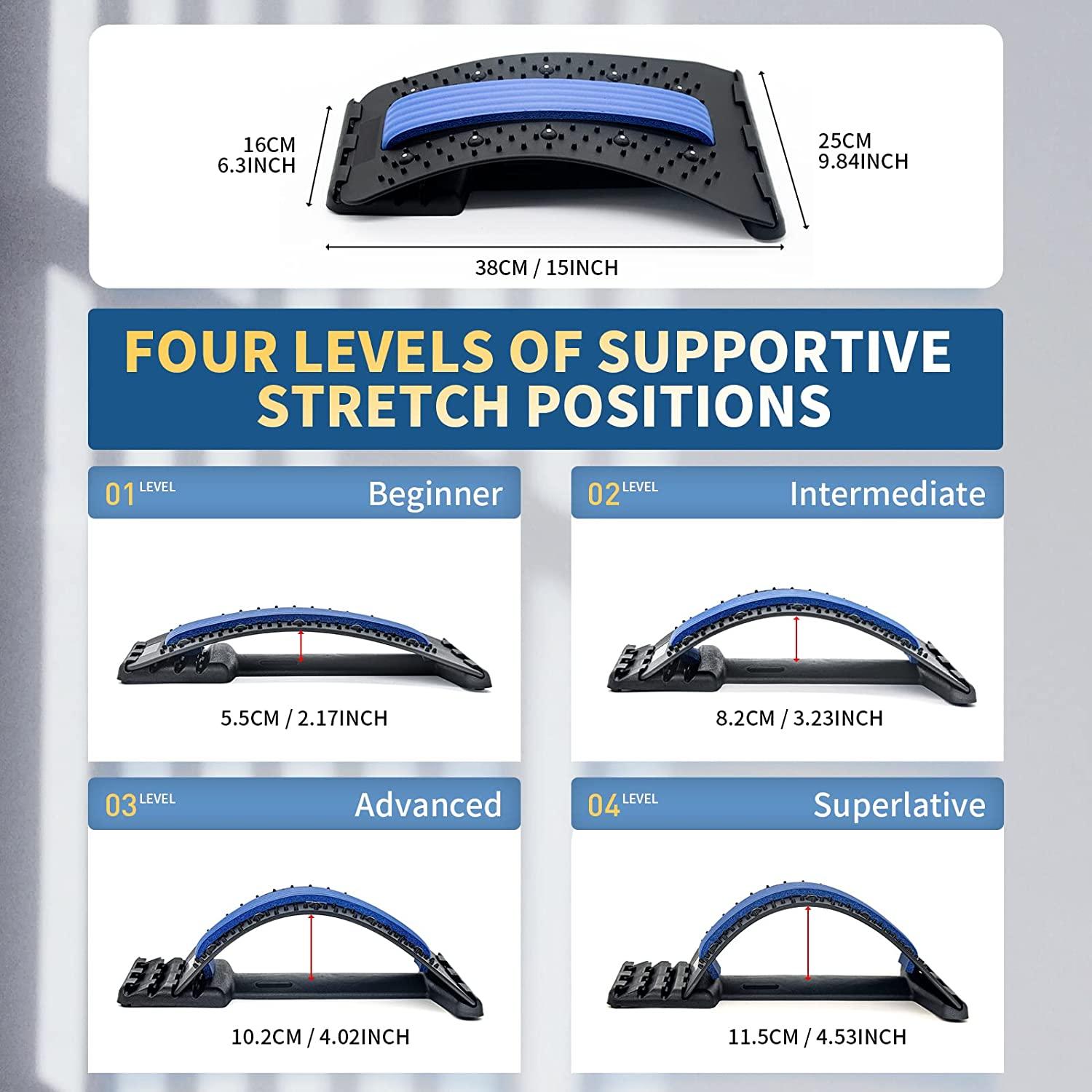 ADINOR Back Stretcher - Multi-Level Spine Stretcher for Herniated Disc ...