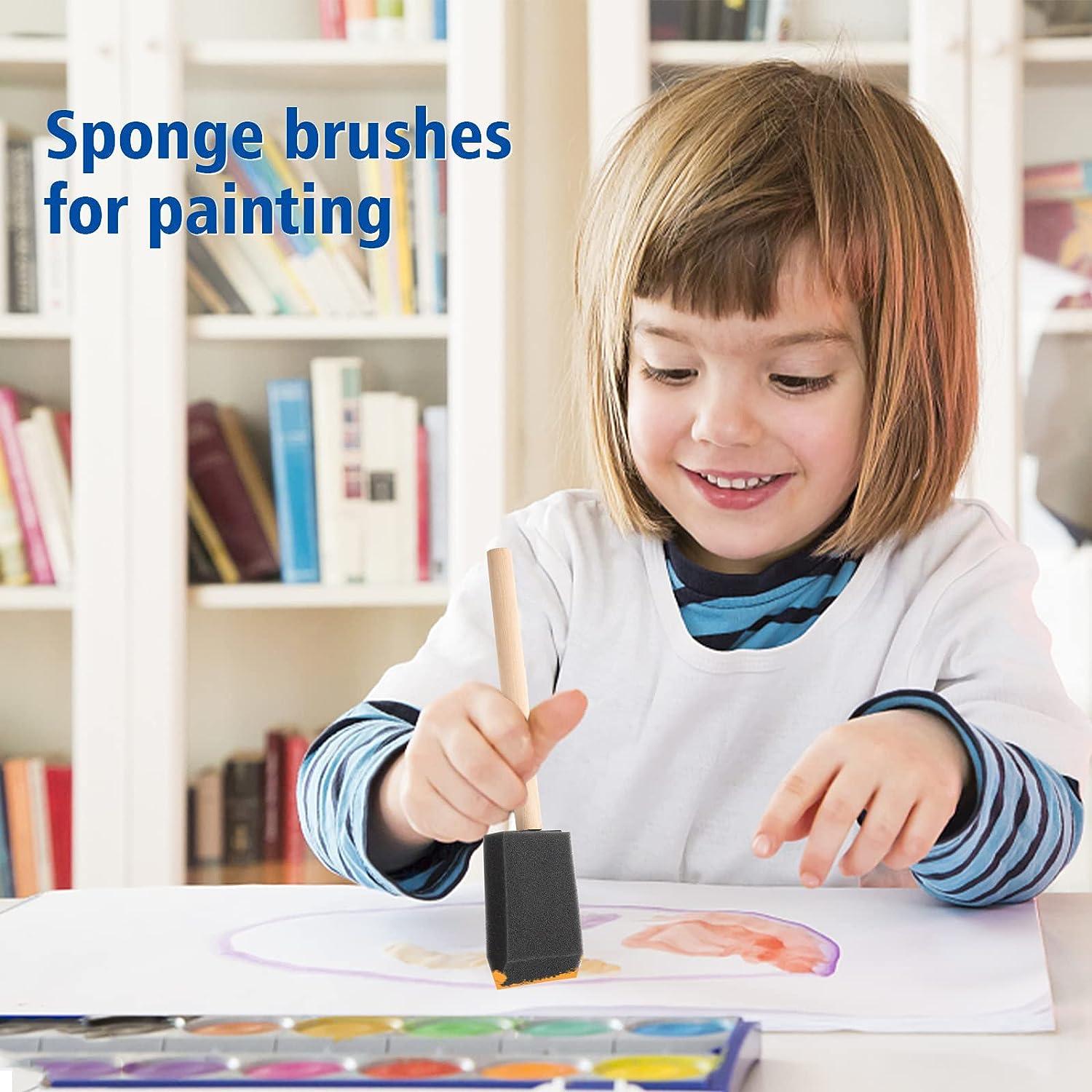 Mister Rui-Foam Paint Brushes 2 Inch Sponge Brushes 16 Pack Poly-Foam ...