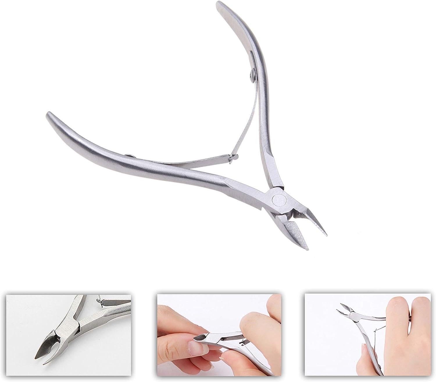 Kare & Kind Stainless Steel Cuticle Nipper and Pushers Set - Trimmer ...
