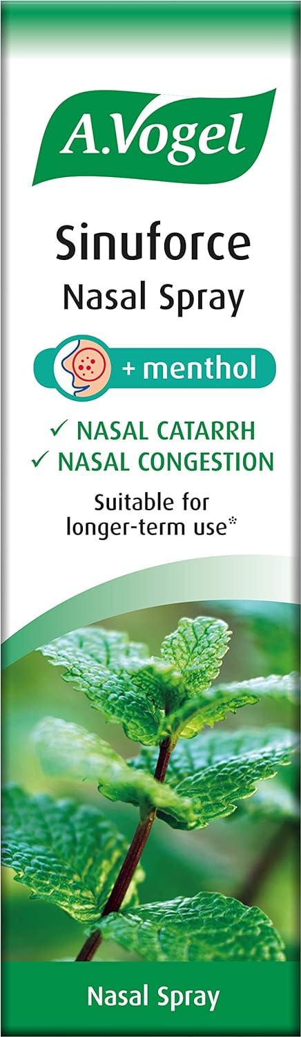 A.Vogel Sinuforce Nasal Spray + Menthol | Fast Relief for Blocked Nose ...