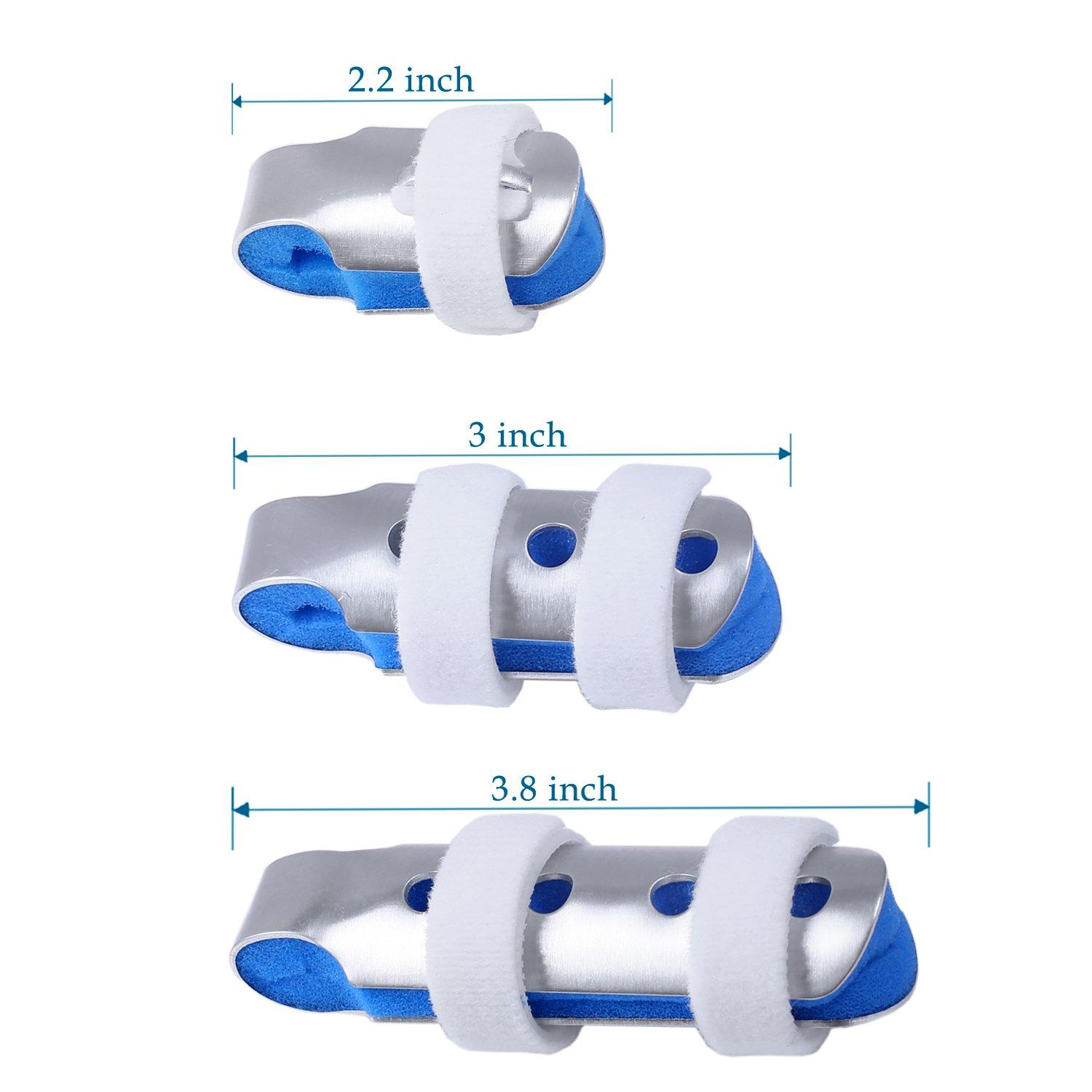 Finger Splints 3-Size Pack for Finger Knuckle Immobilization - Adults ...