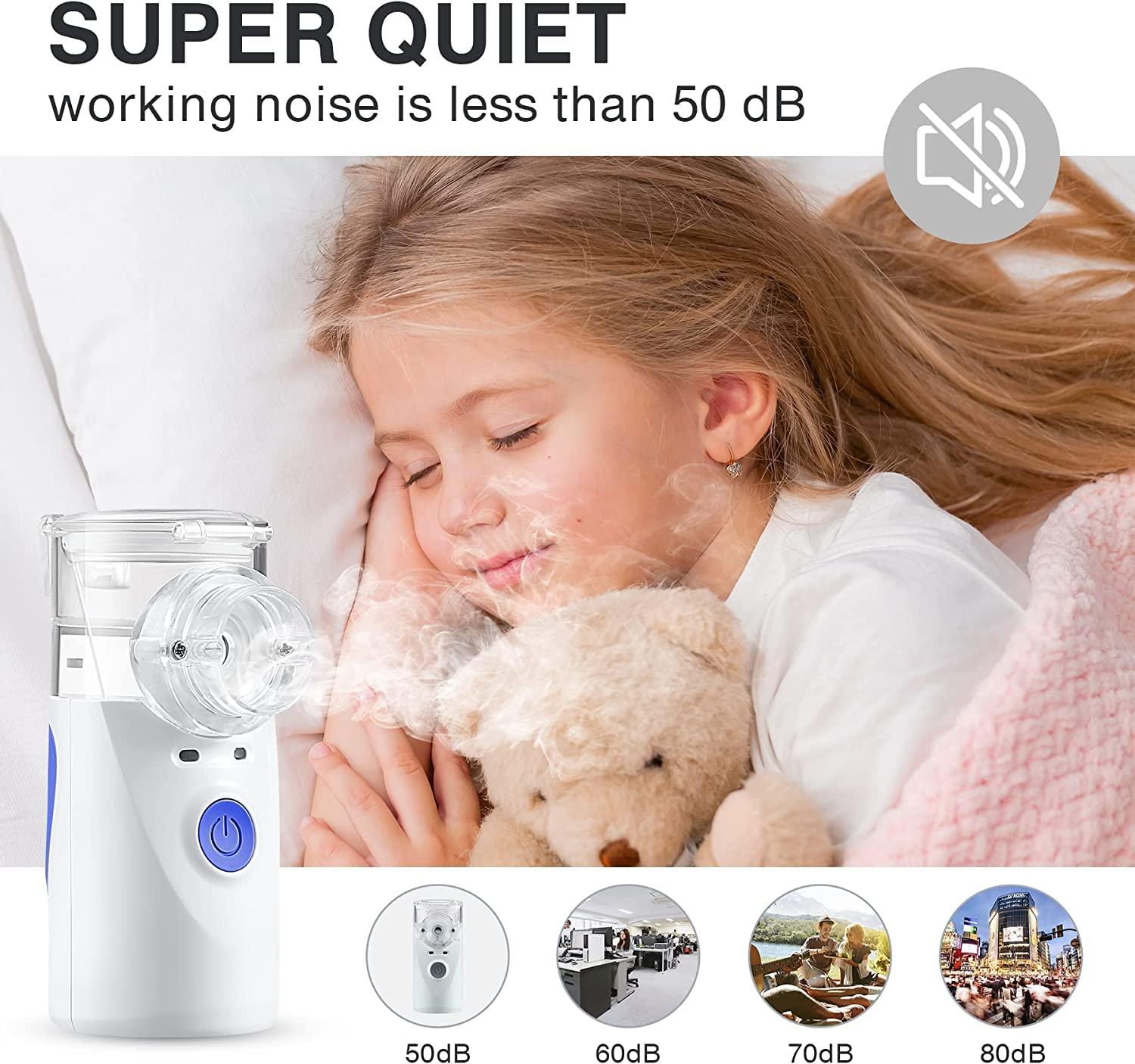 Portable Ultrasonic Mesh Nebulizer for Adults & Kids - Home Daily Use ...