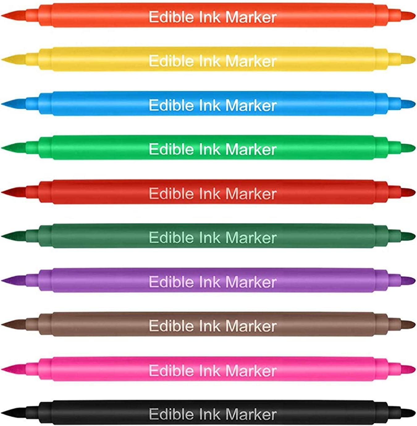 Edible Markers for Cookies Food Coloring Pens 10Pcs Food Decorating ...