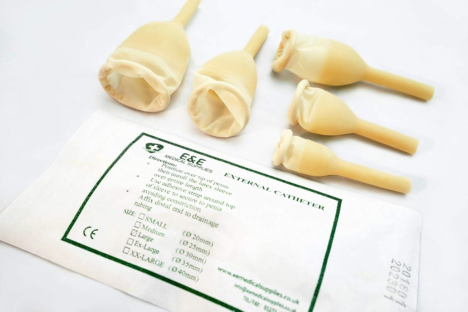 E&E 5X Male Latex Urinary Sheath (30mm) with Extra Fixer - Uridome ...