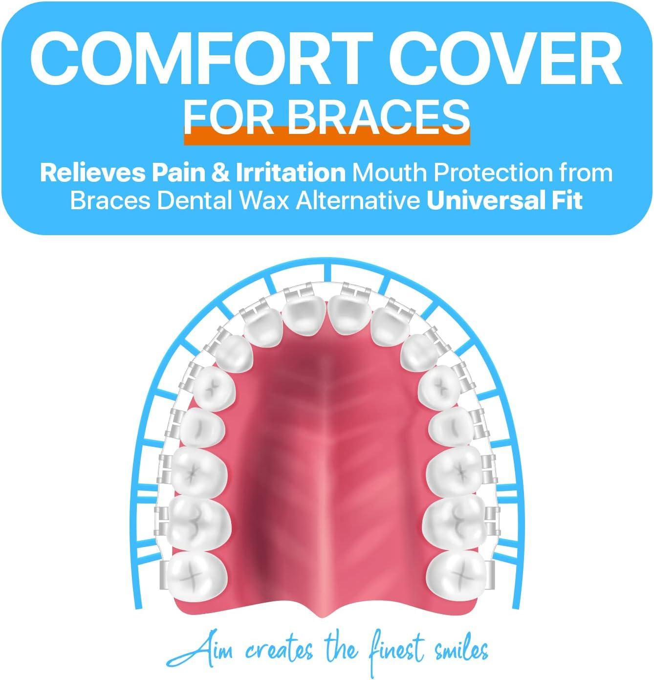 AIM DENTAL SUPPLY Lip Protector for Braces - Orthodontic Pain-Relief ...