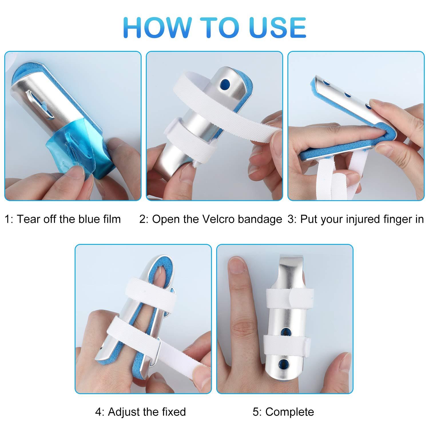 Finger Splint Metal Support for Adults & Children - 10 Piece Set in ...